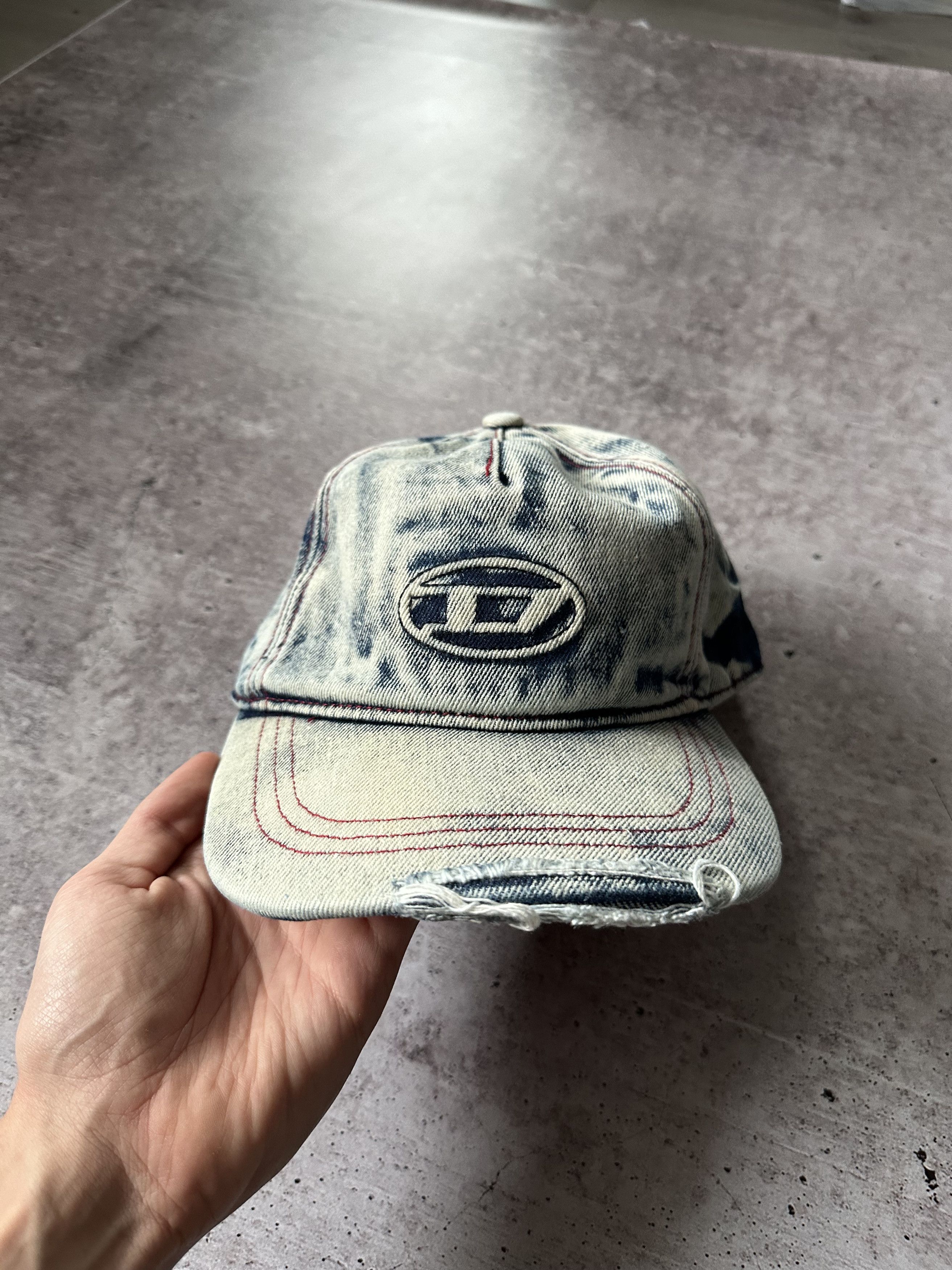 Diesel Diesel D Logo Distressed Washed Style Avant Garde cap | Grailed