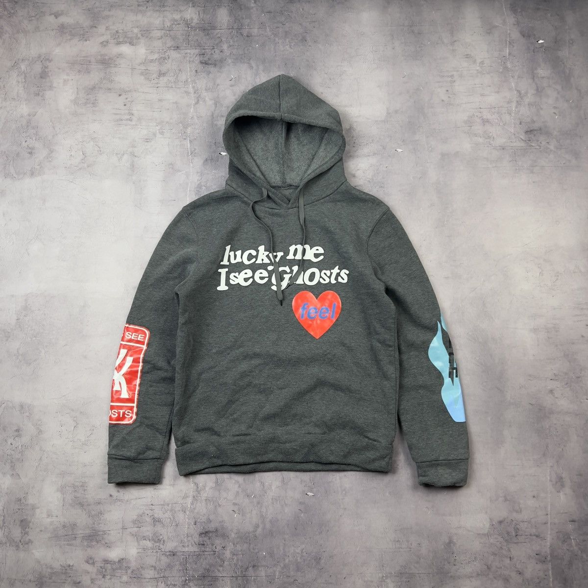 Hype Rare ! Kanye West Lucky Me I See Ghosts Hoodie Big Logo | Grailed