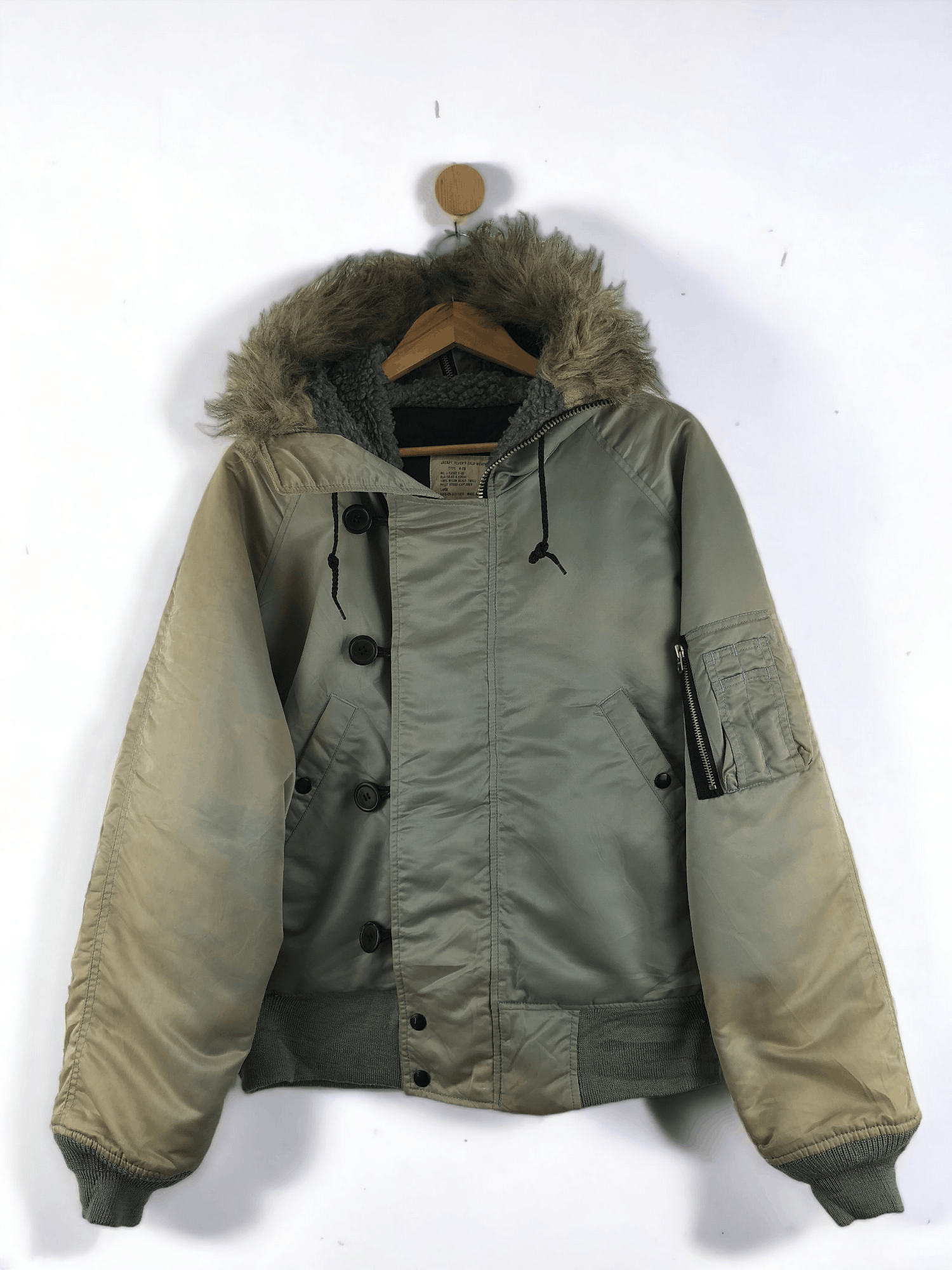 Vintage Vintage N2B Alien Zip Hoodie Bomber Jacket Elongated Sleeve ...