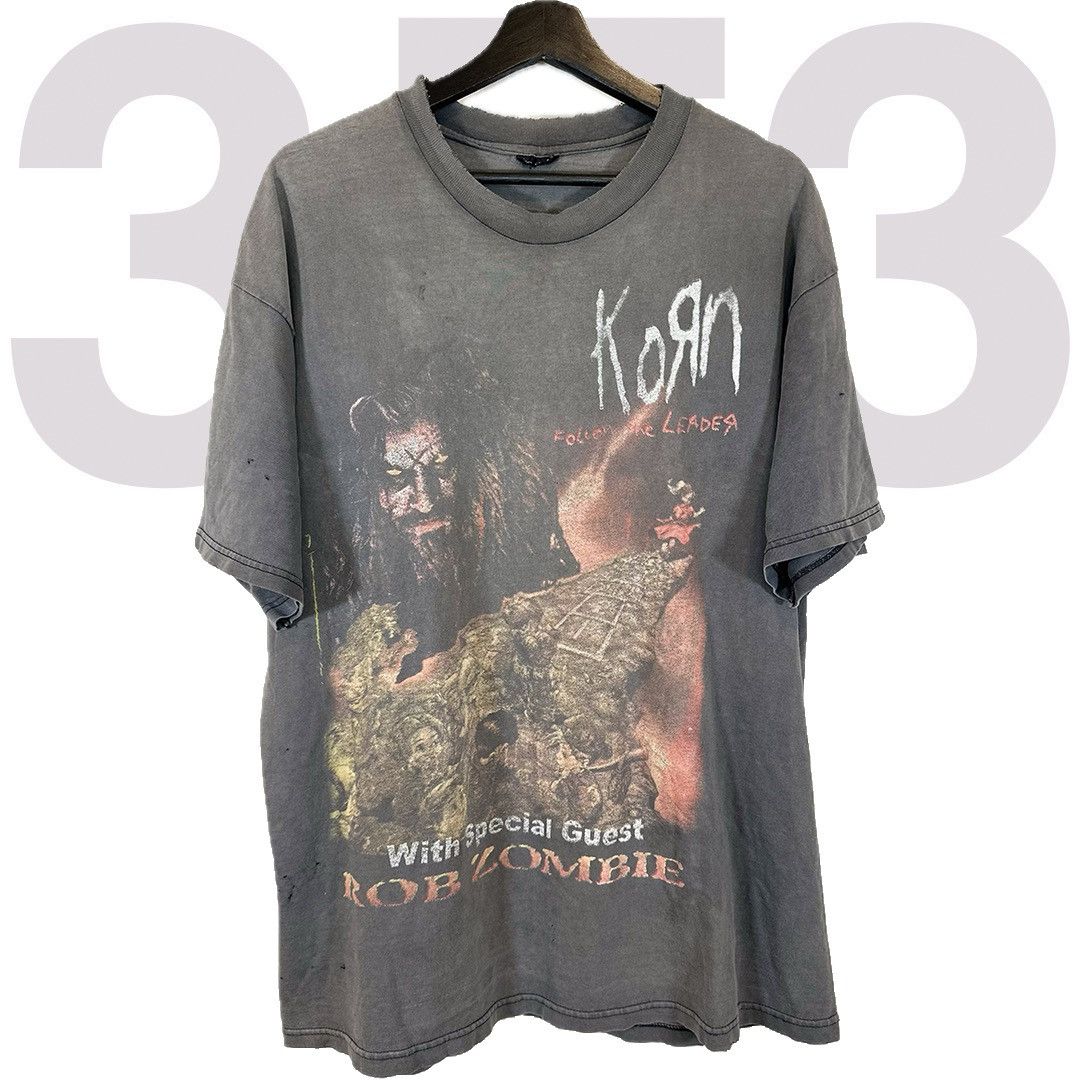 Band Tees × Japanese Brand × Vintage VINTAGE KORN ROB ZOMBIE TOUR SHIRT ...