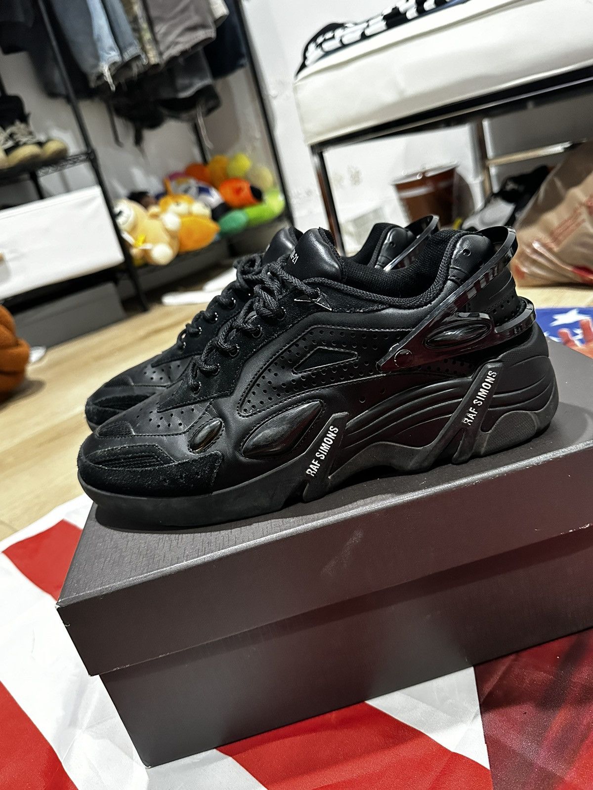 Raf Simons RAF SIMONS Black Leather Cyclon 21 | Grailed