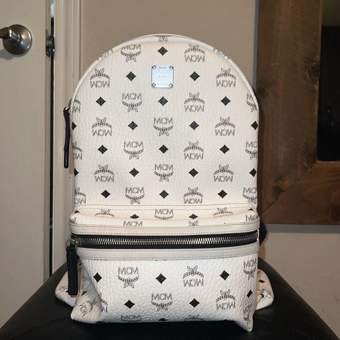 MCM White MCM Backpack | Grailed