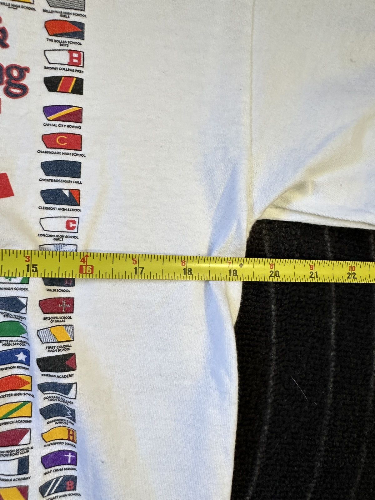 Vintage Y2K Scholastic Junior rowing club flag countries graphic tee ...