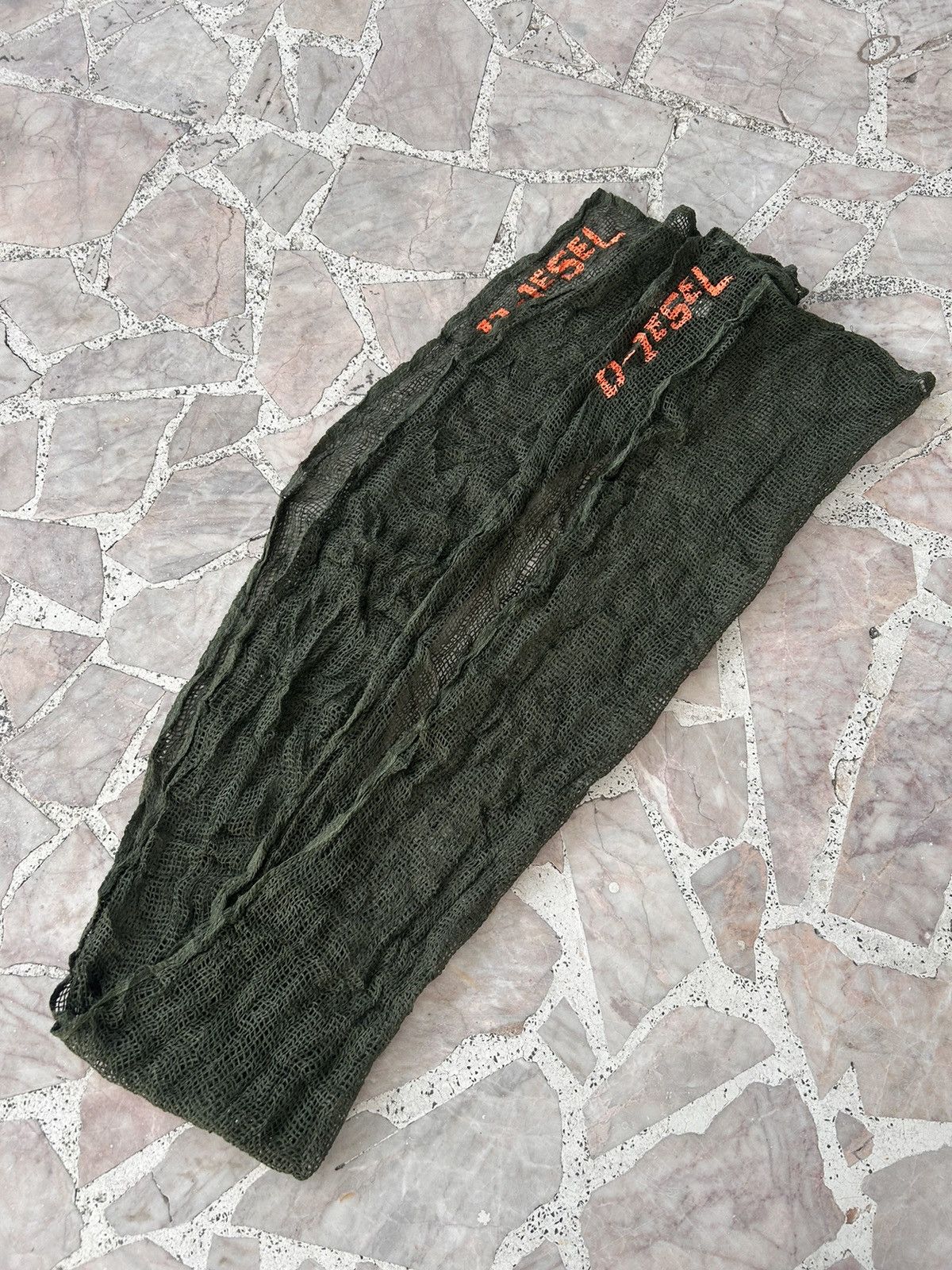 Diesel Diesel scarf spellout green | Grailed