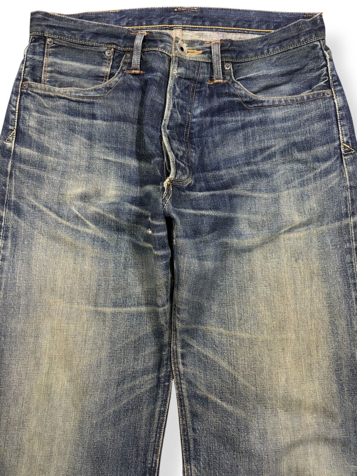 The Real McCoy's Rugged Factory Japan Selvedge Mud Wash Baggy Ripped ...