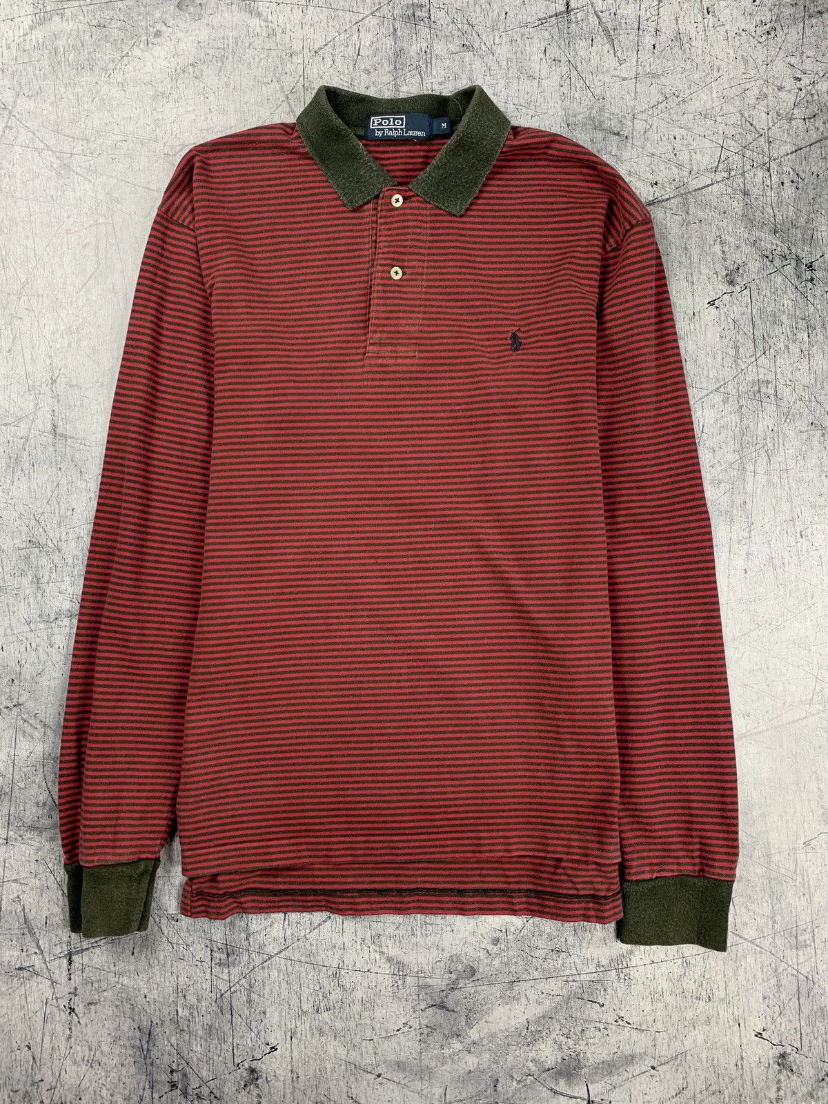 Polo Ralph Lauren Vintage Polo Ralph Lauren Faded Rugby Shirt Striped ...