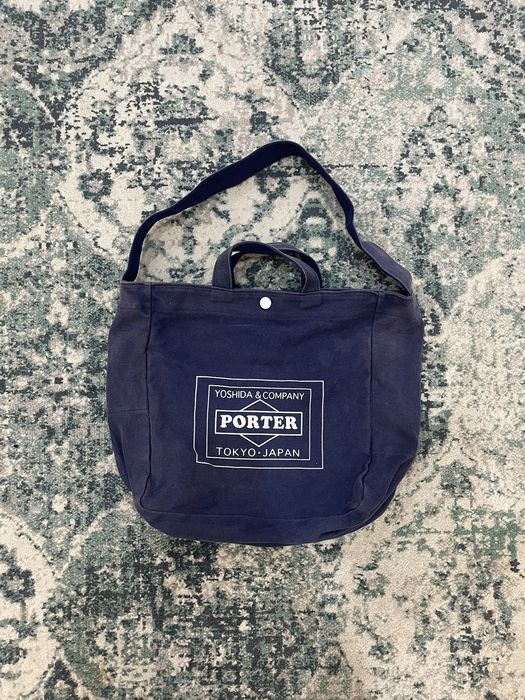Porter Yoshida Porter Tokyo X Lower Case Blue Logo Sling Bag | Grailed