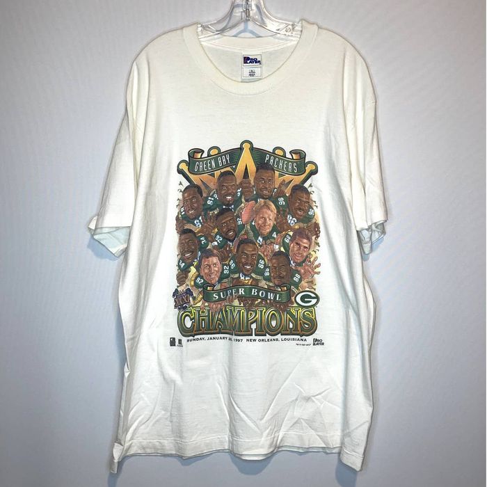 Pro Player VTG 1997 Green Bay Packers Super Bowl XXXI Caricature Tee ...