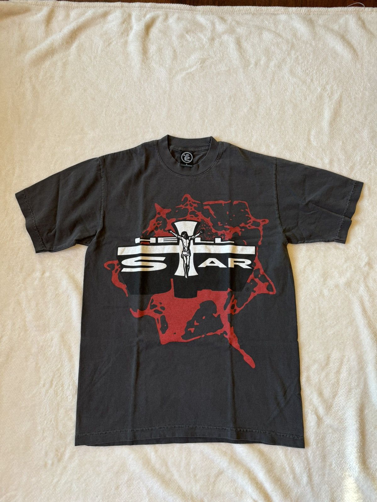 HELLSTAR Hellstar Jesus Emblem Black Tee | Grailed