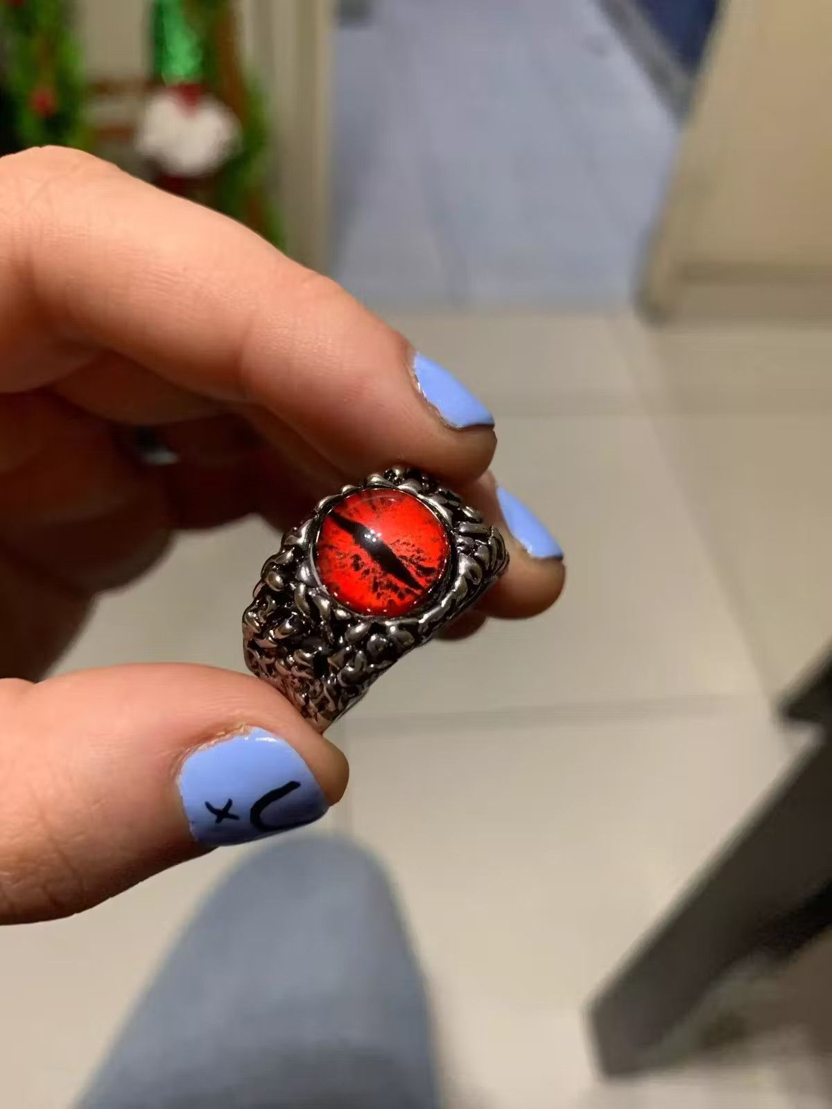 Jewelry × Vintage Evil Eye Ring - Resizable Red Color | Grailed