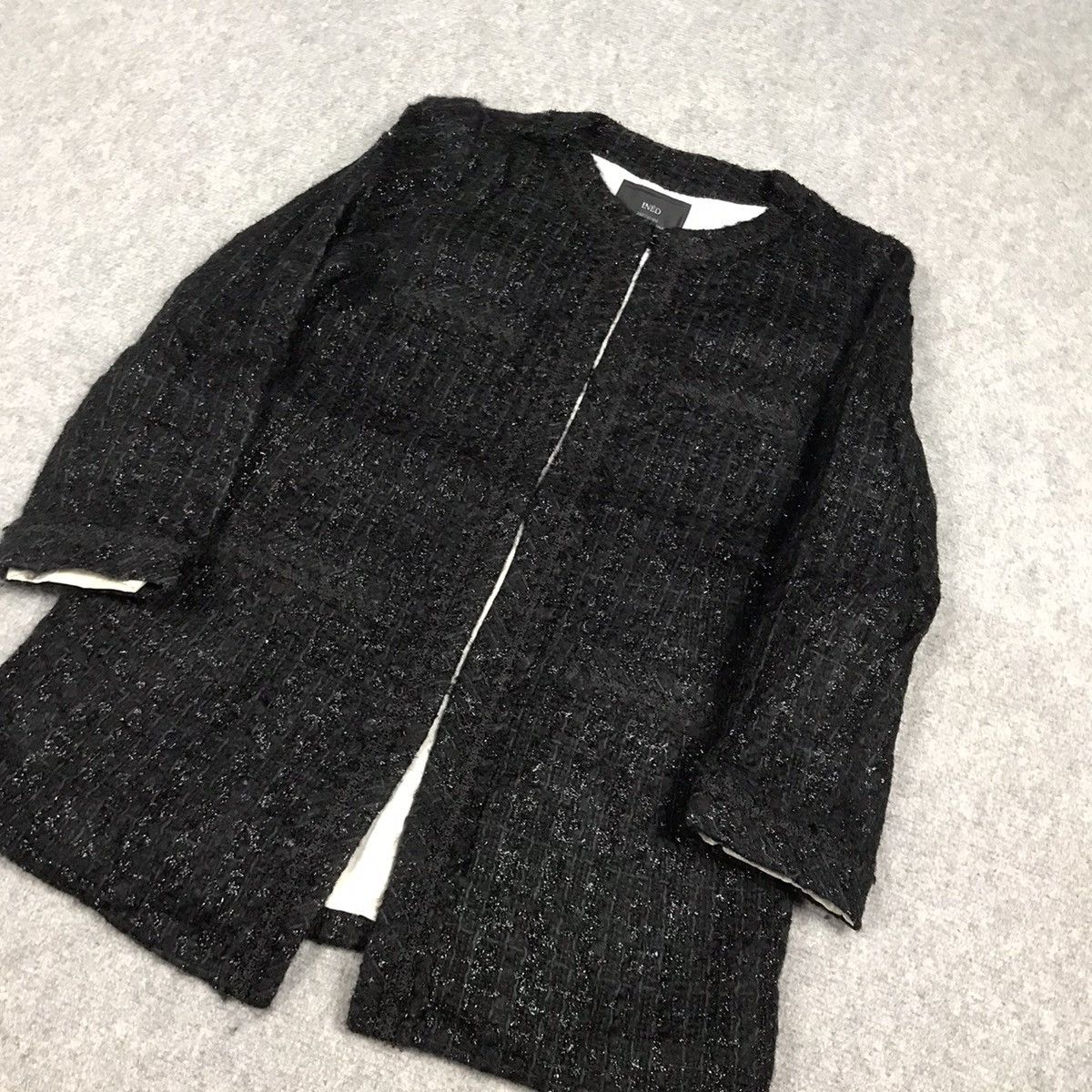 Japanese Brand INED BLACK TWEED JACKET | Grailed