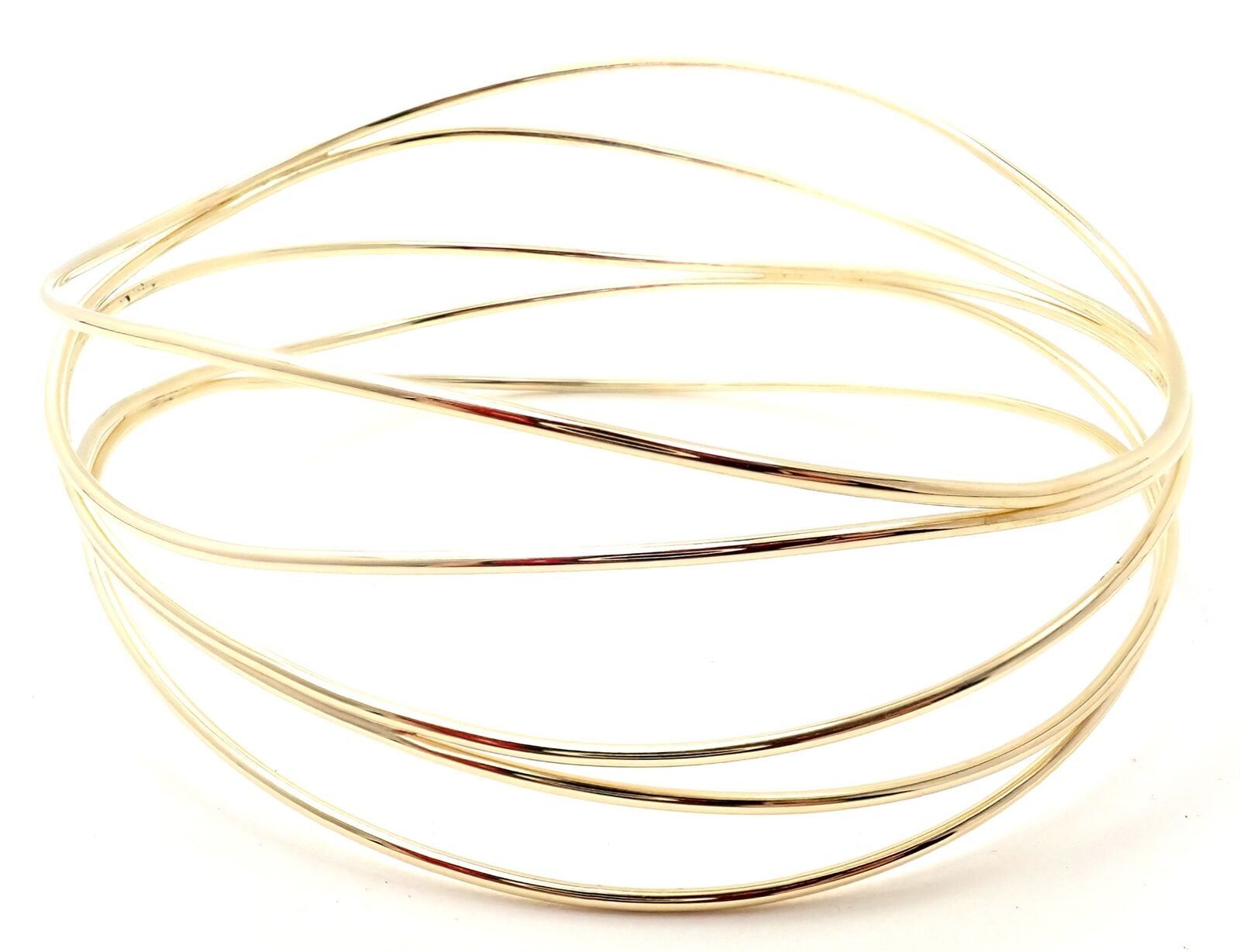 Tiffany & Co. Tiffany & Co 18k Yellow Gold Five Row Wave Bangle ...