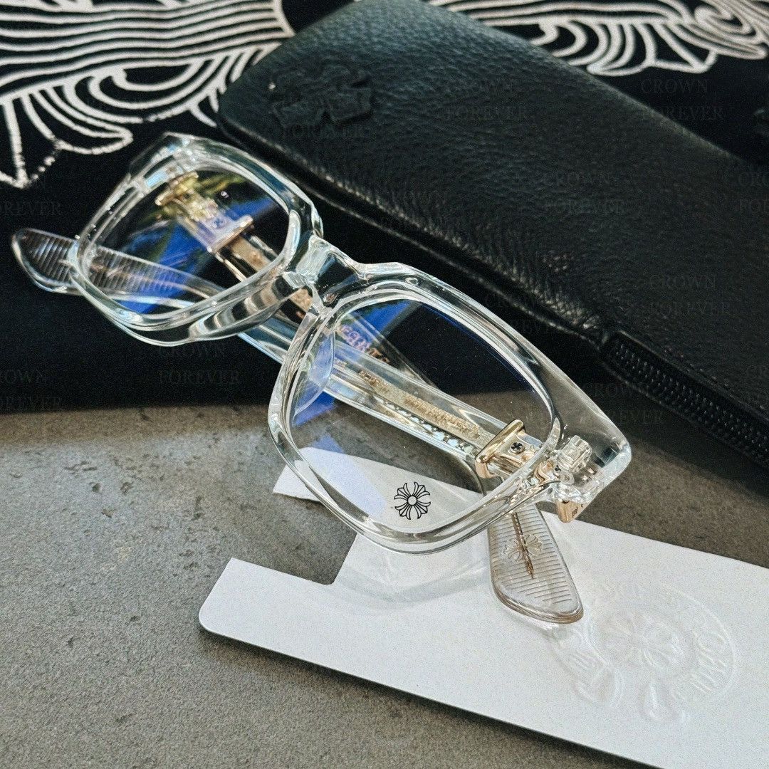 Chrome Hearts Chrome Hearts VAGILLIONAIRE II E54-CRYSTAL LENS Glasses ...