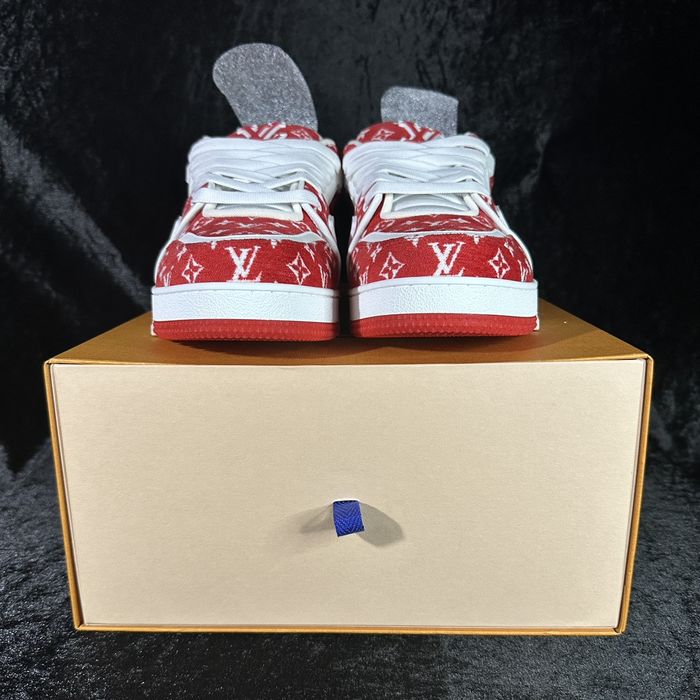 Louis Vuitton LOUIS VUITTON TRAINER Red Monogram Textile | Grailed
