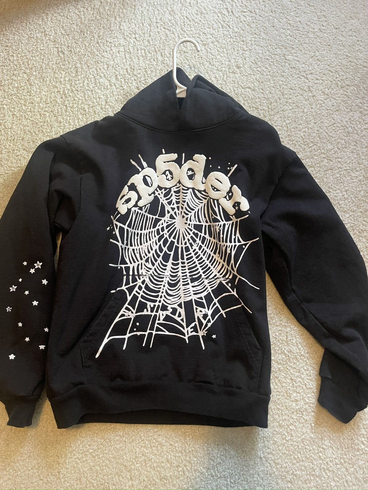 Spider Black/White Sp5der OG web hoodie WITH RECEIPT | Grailed
