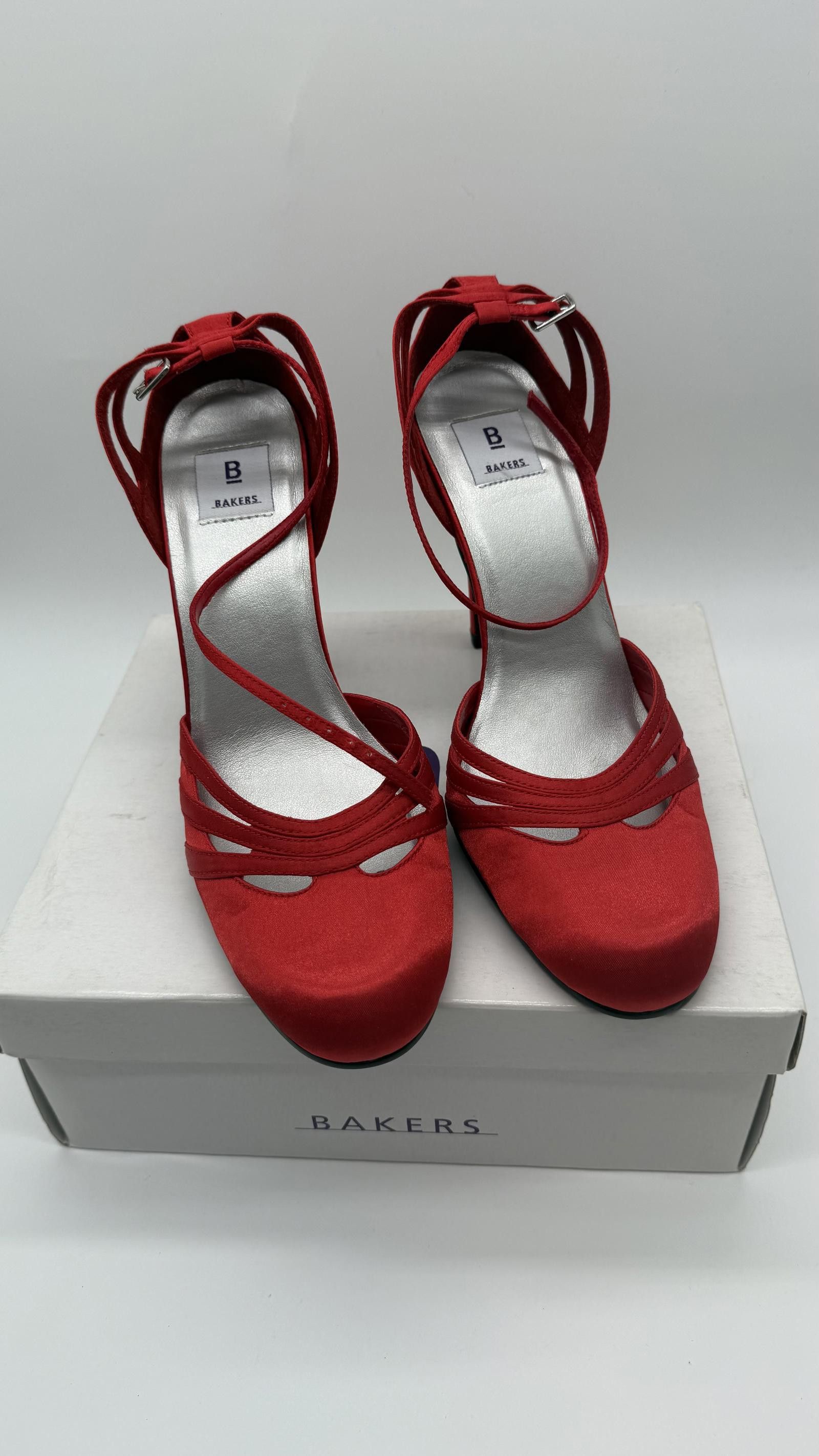 Ted Baker Bakers Stylish Red High Heels - Strappy Design | Grailed