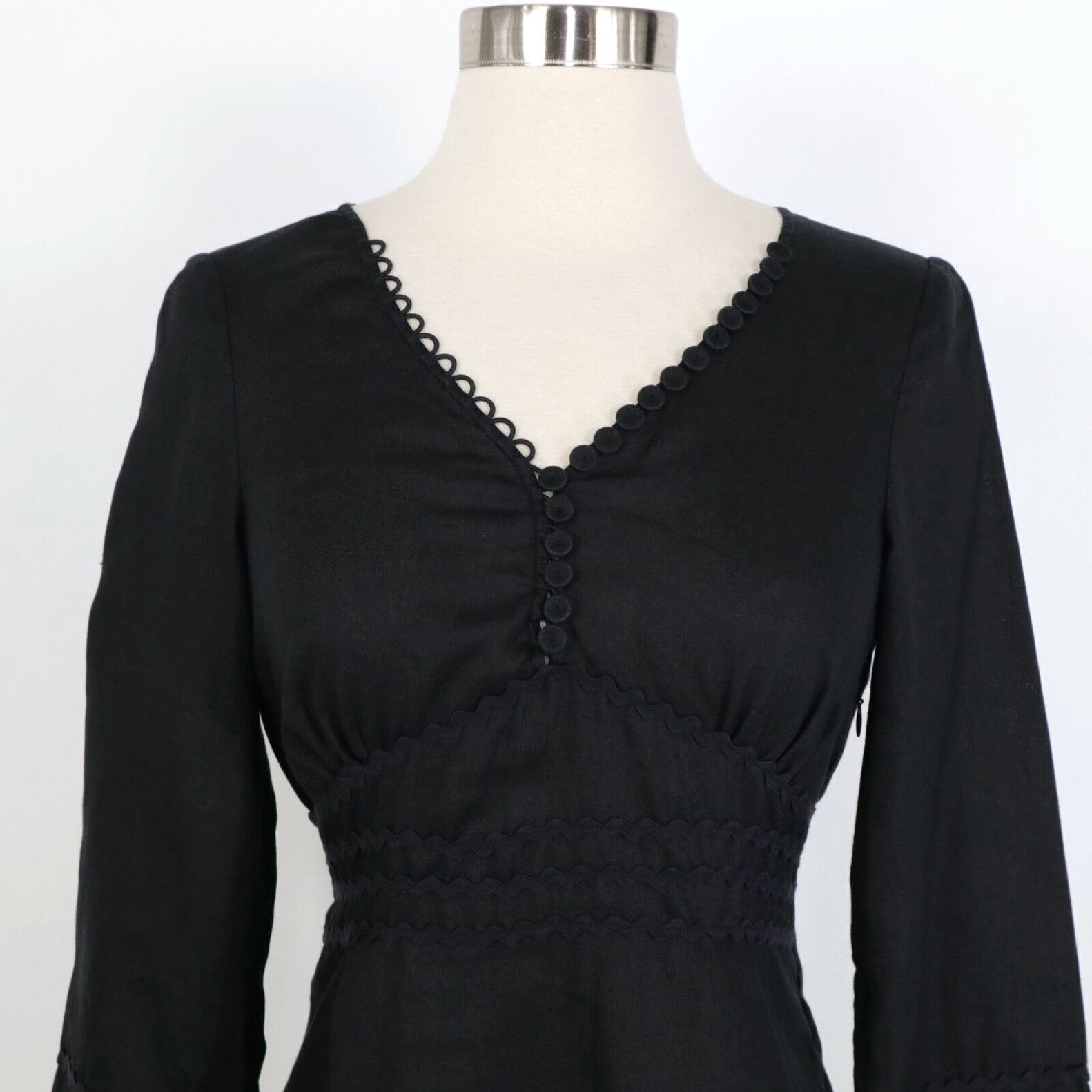 Anne Fontaine Anne Fontaine Luxe Peasant Style Blouse Top Premium Linen ...