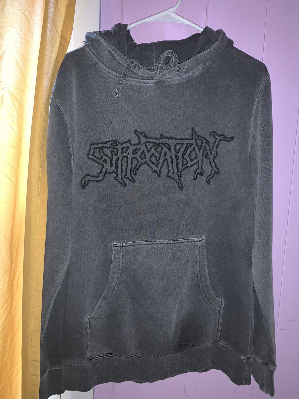 Band Tees Suffocation stone wash hoodie | Grailed