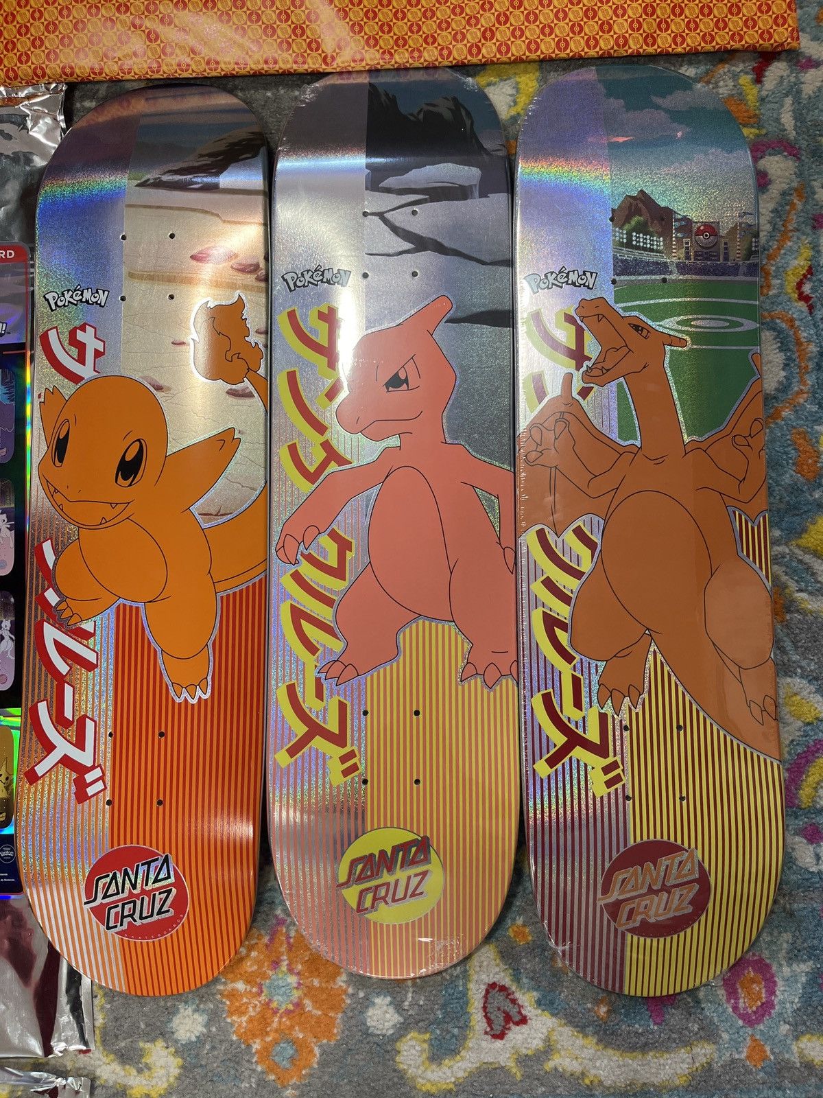 Santa Cruz Skateboards Santa Cruz x Pokémon Charizard set | Grailed