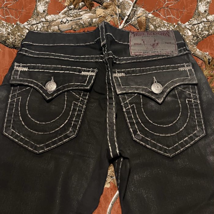 True Religion WAXED BLACK RICKY SUPER T TRUE RELIGION 31 NEW NWT | Grailed