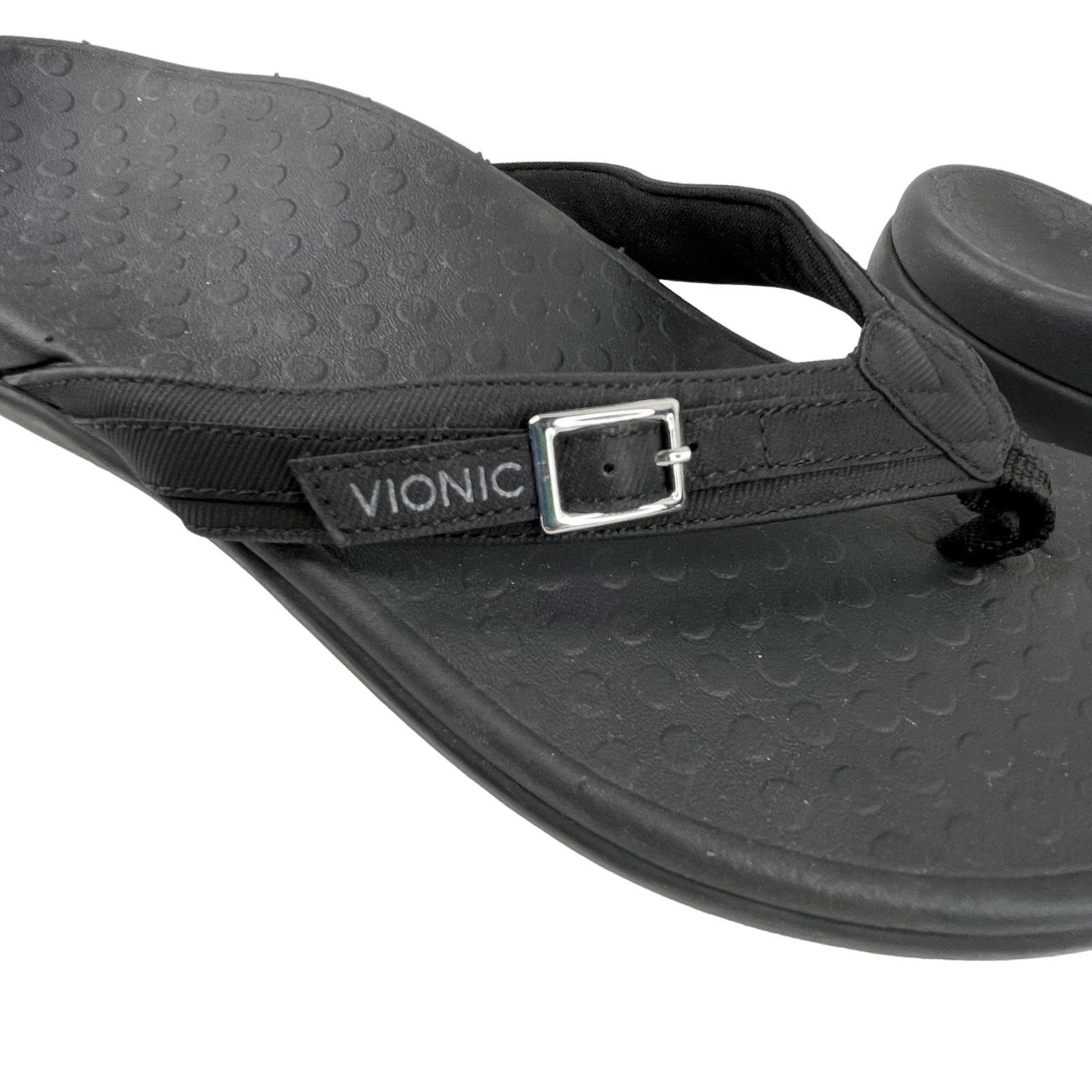 Other Vionic Patty Thong Sandals Flip Flops Buckle 10 Black | Grailed