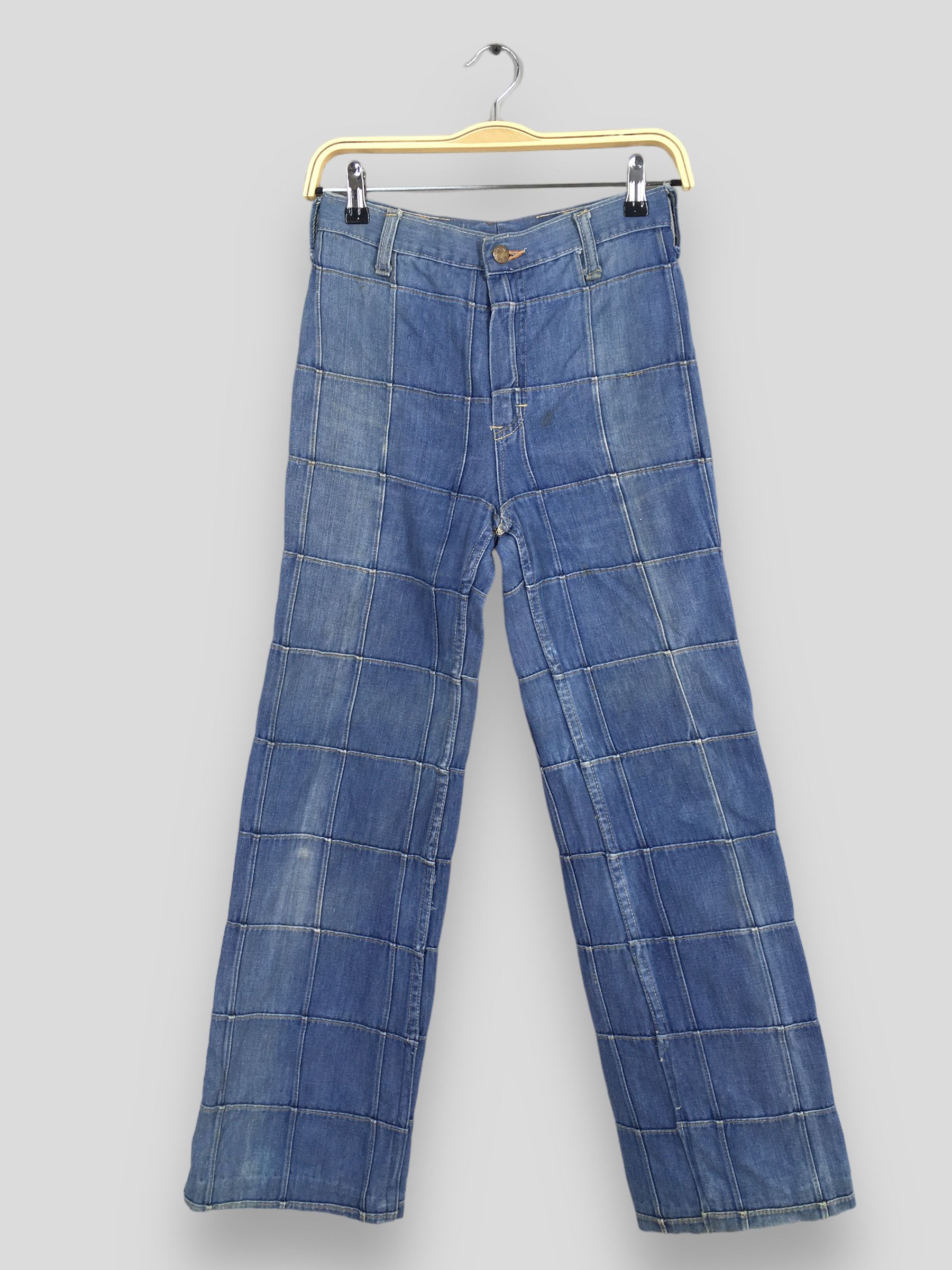 Japanese Brand Size 25x27.5 Vintage John's Japan Patchwork Flared Jeans ...