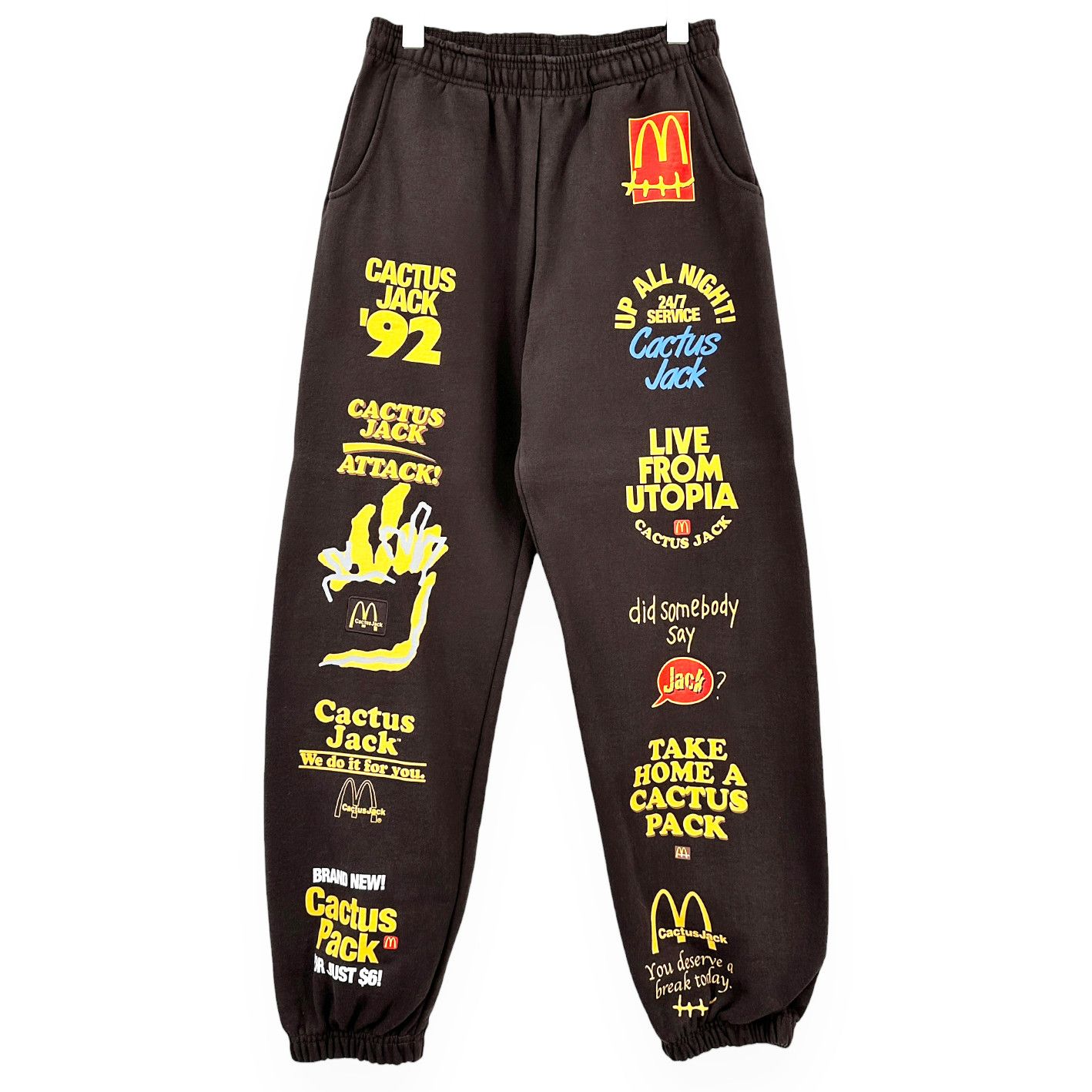 Travis Scott Cactus Jack x McDonalds Sticker Bomb Sweatpants | Grailed