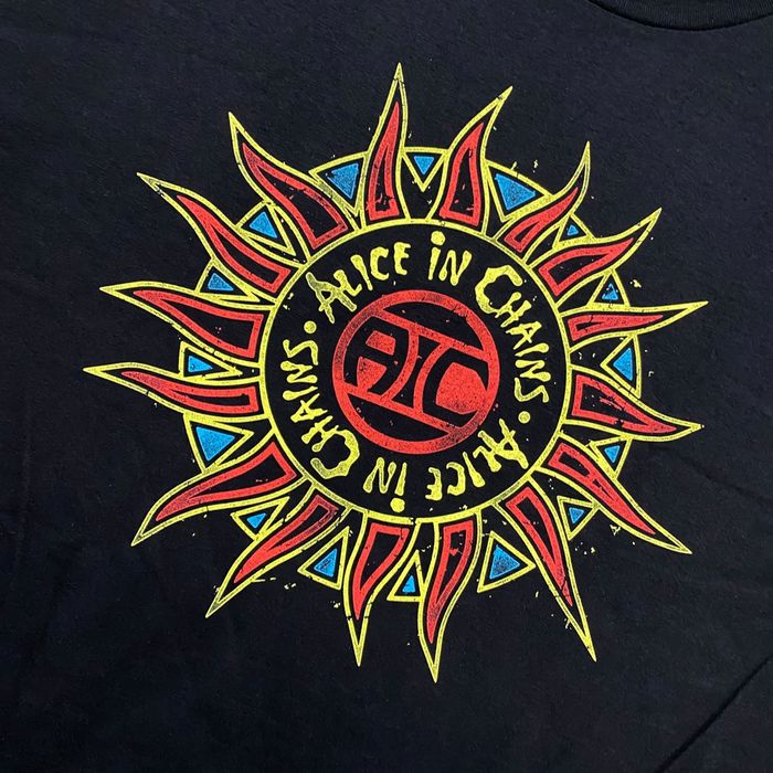 Rock Band Alice in Chains Sun Logo Heavy Metal Band Tee L | Grailed