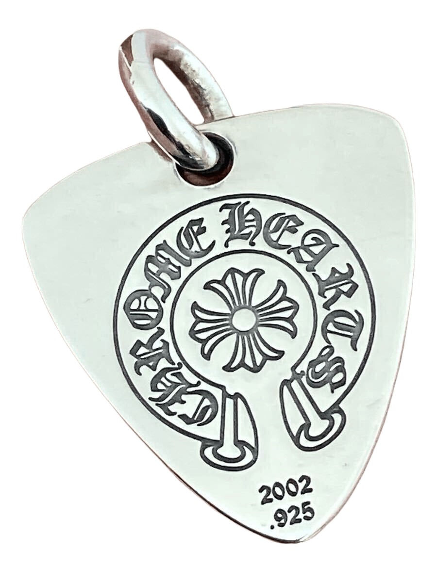 Chrome Hearts Chrome Hearts Gothic Plus Cross guitar pick dog tag *NEW ...