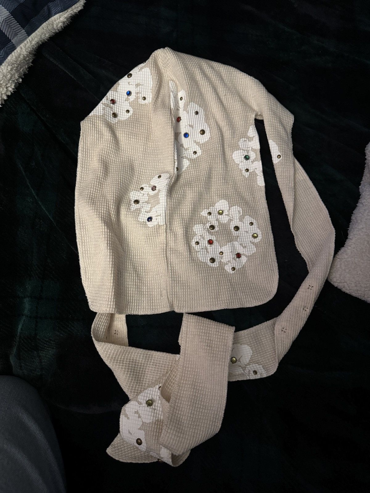 DENIM TEARS Denim tears RHINESTONE COTTON WREATH DURAG | Grailed