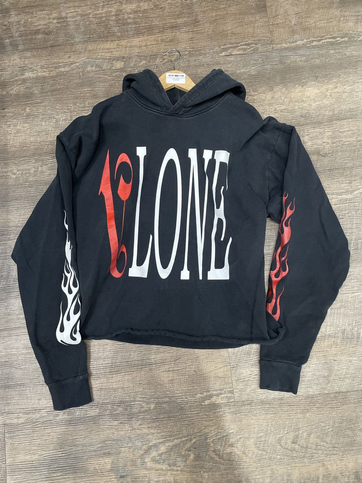 Vlone Vlone x Palm Angels Red White Hoodie Size Large | Grailed