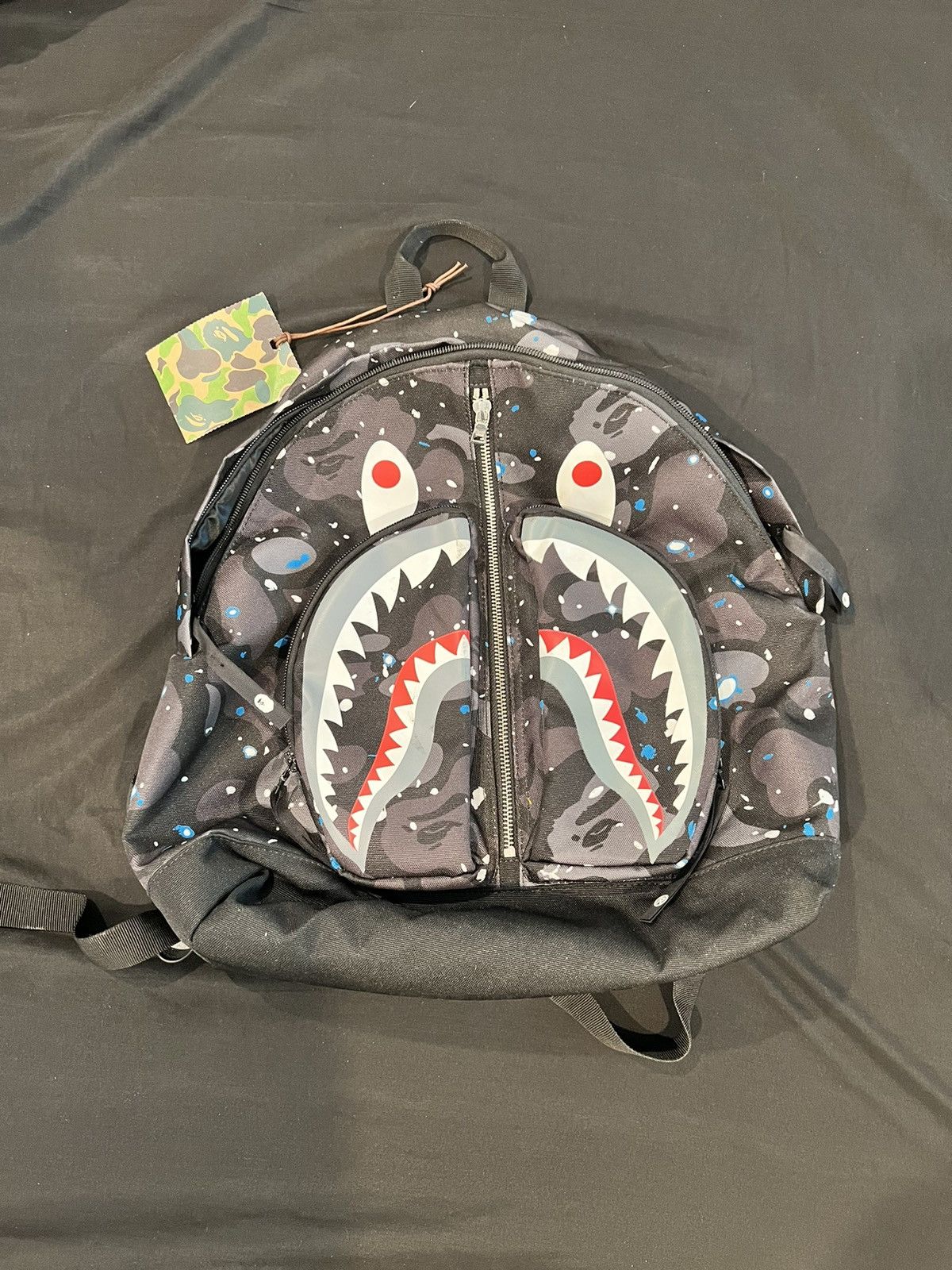 Bape BAPE Space Camo Shark Day Pack Black | Grailed