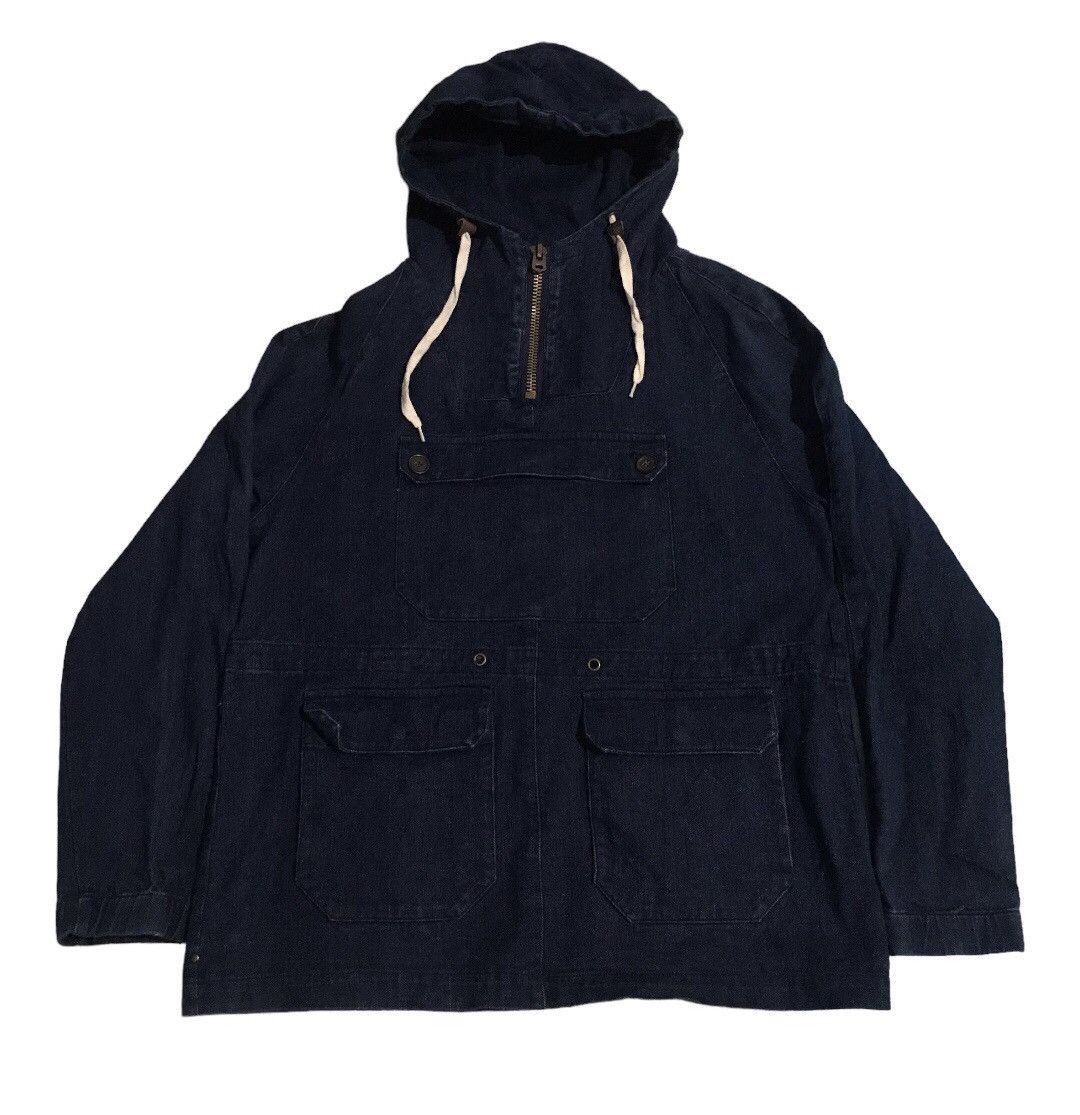 Military Pullover smock military style denim jacket | Grailed