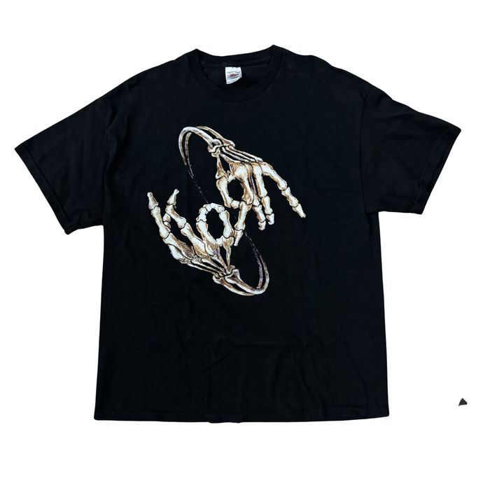 Vintage Korn 'Skeleton Gang Sign' Tee 2004 | Grailed