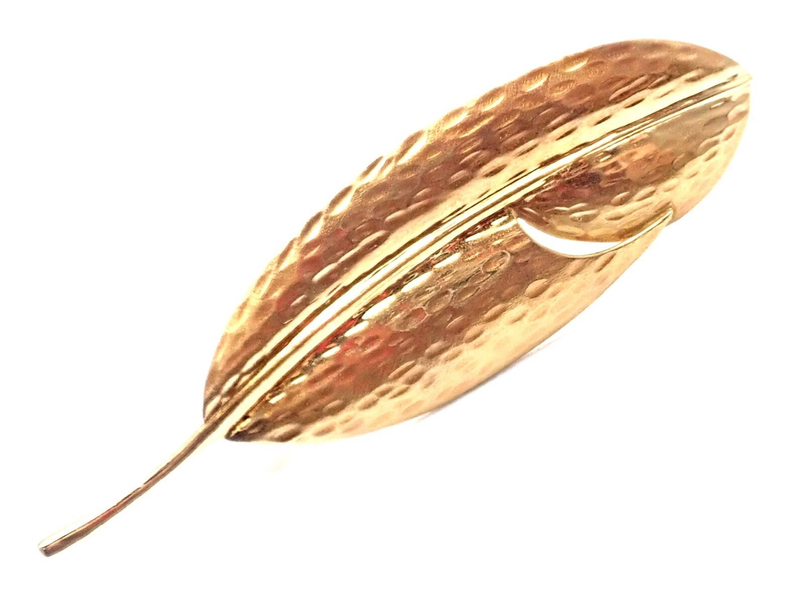 Tiffany & Co. Tiffany & Co Angela Cummings 18k Yellow Gold Leaf Pin ...