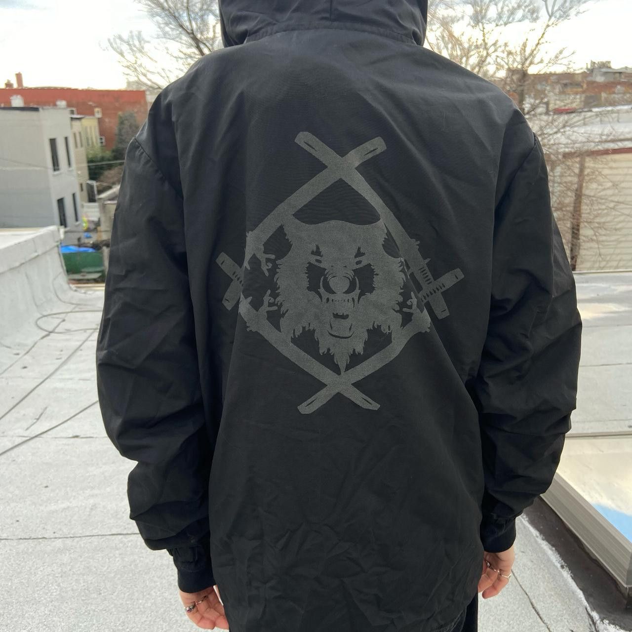 Xavier Wulf / Hollow Squad HOLLOW SQUAD Xavier Wulf Windbreaker 3M back wolf logo | Grailed