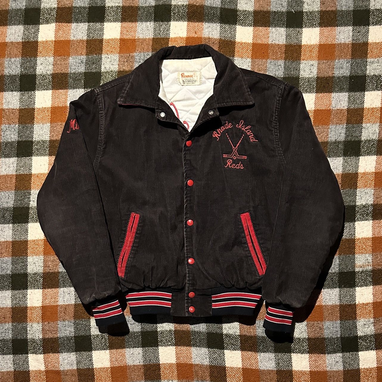 Made In Usa × Varsity Jacket × Vintage Vintage 70s Rhode Island Reds ...