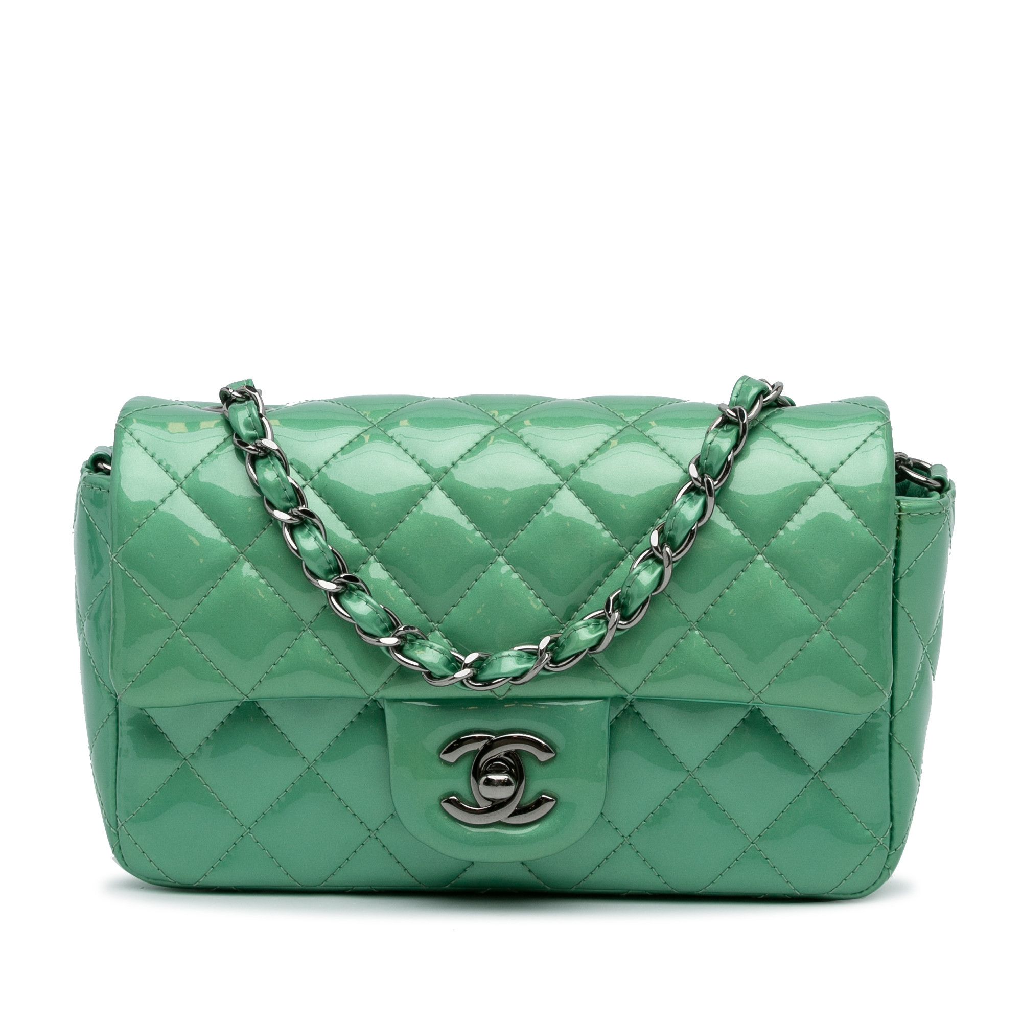 Chanel Chanel New Mini Classic Patent Single Flap | Grailed