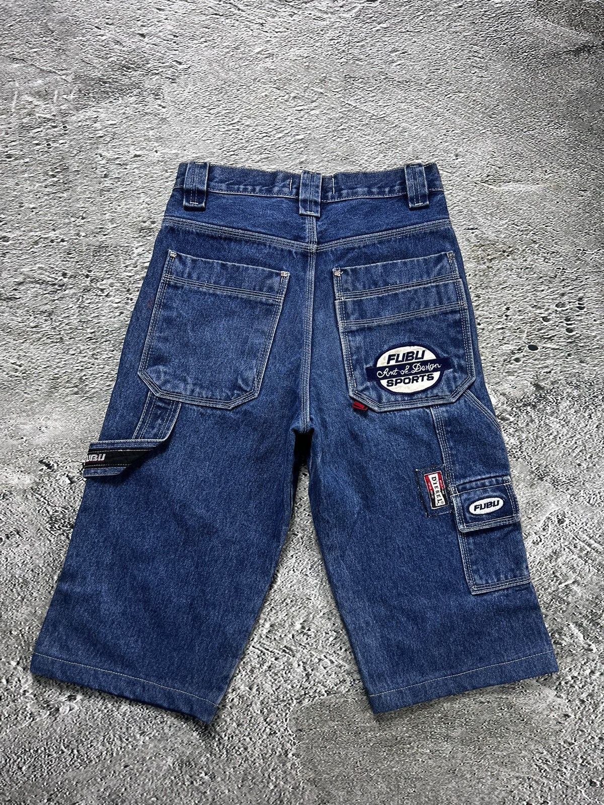 Vintage FuBu jorts vintage denim shorts jeans 90s hip-hop baggy | Grailed