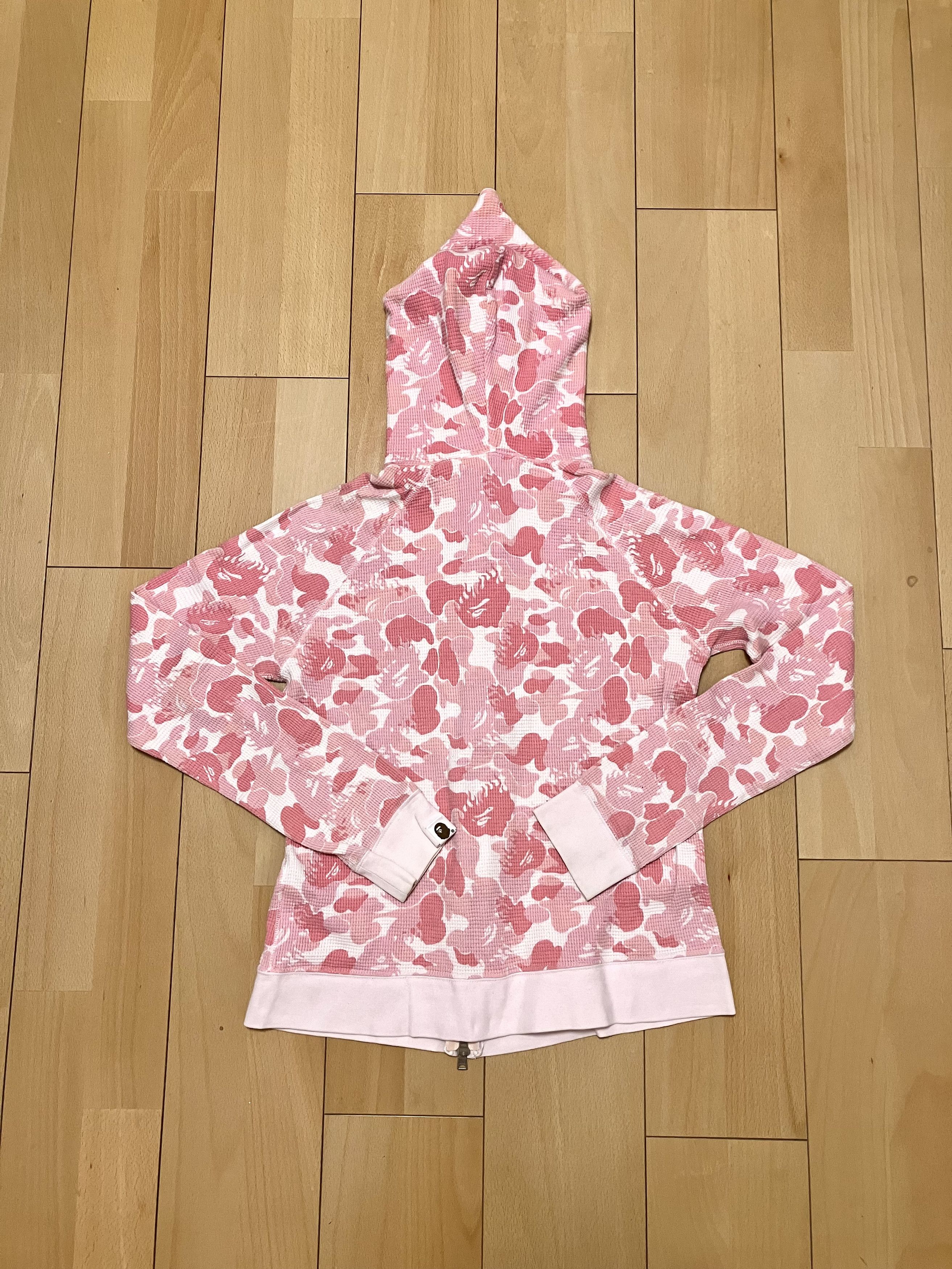Bape Fire Camo Thermal Full Zip Hoodie | Grailed