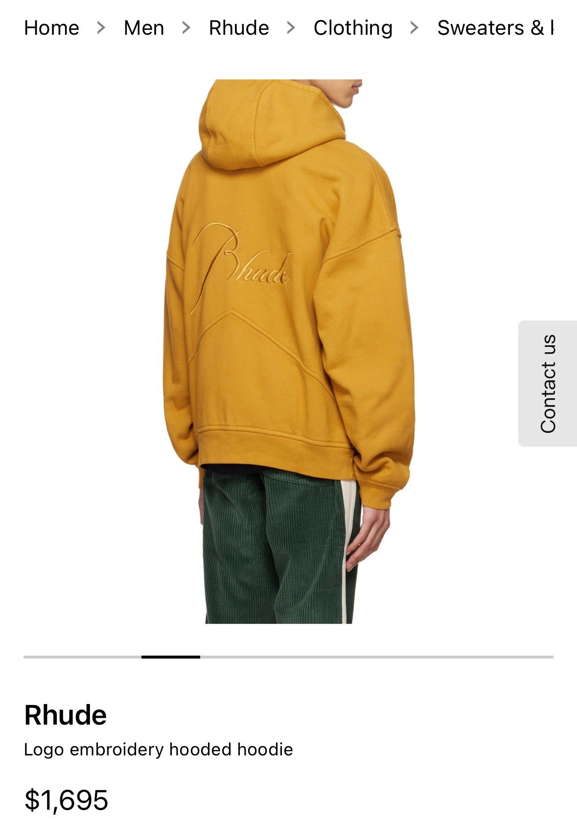 Rhude Rhude Script Logo Full Zip Hoodie | Grailed