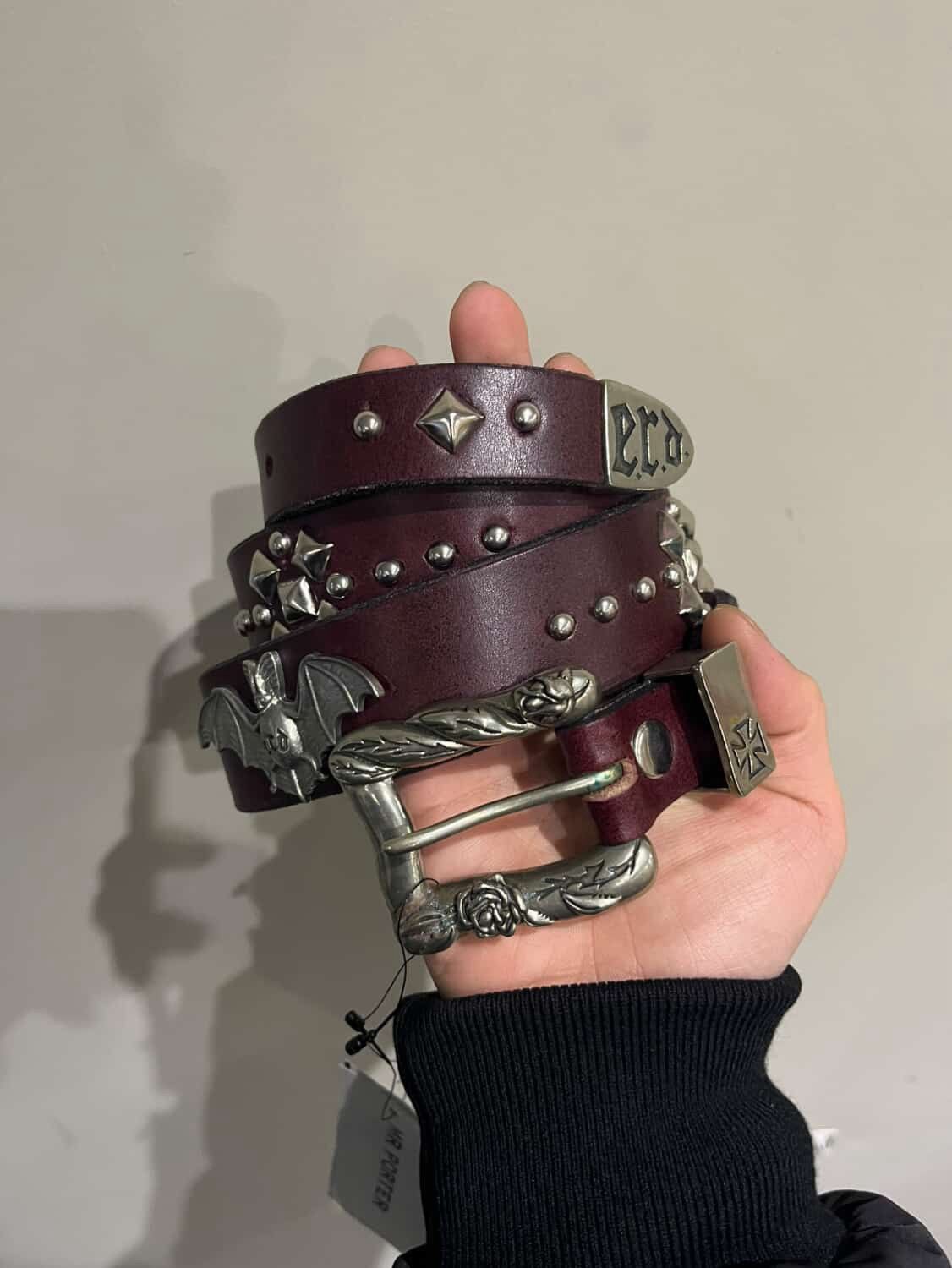Enfants Riches Deprimes ERD ROSE BUCKLE & STUDDED BAT BELT | Grailed
