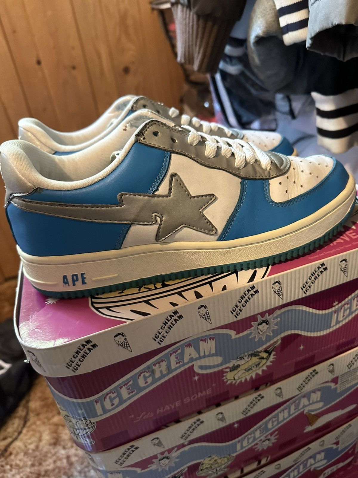 Bape Vintage Bapesta Leather Sneaker | Grailed