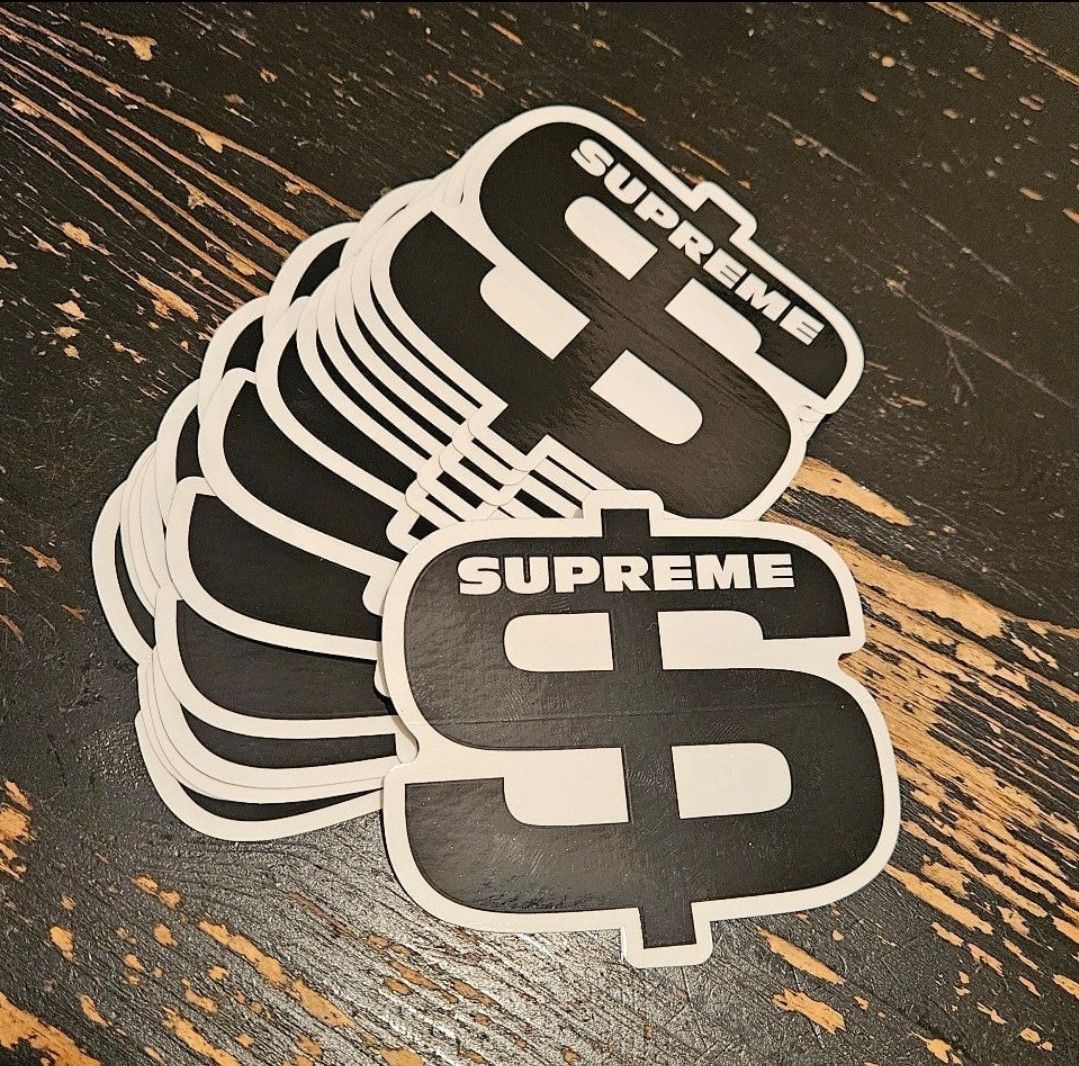 Supreme Supreme Black Dollar Sign Sticker FW22 | Grailed