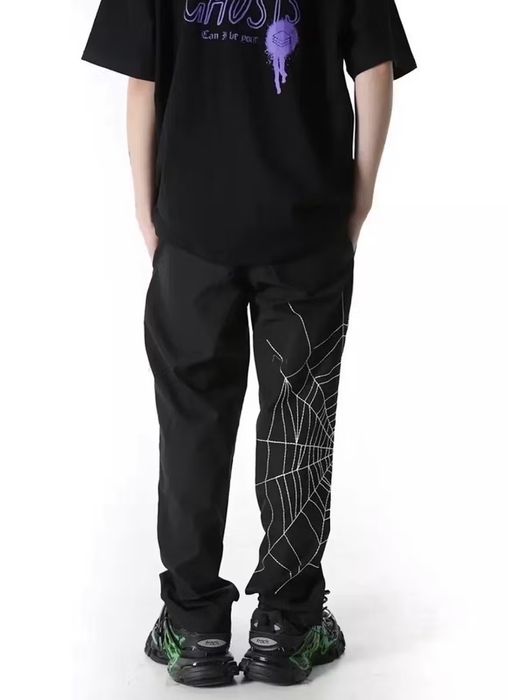 Vintage Embroidered Spider Web Pants | Grailed