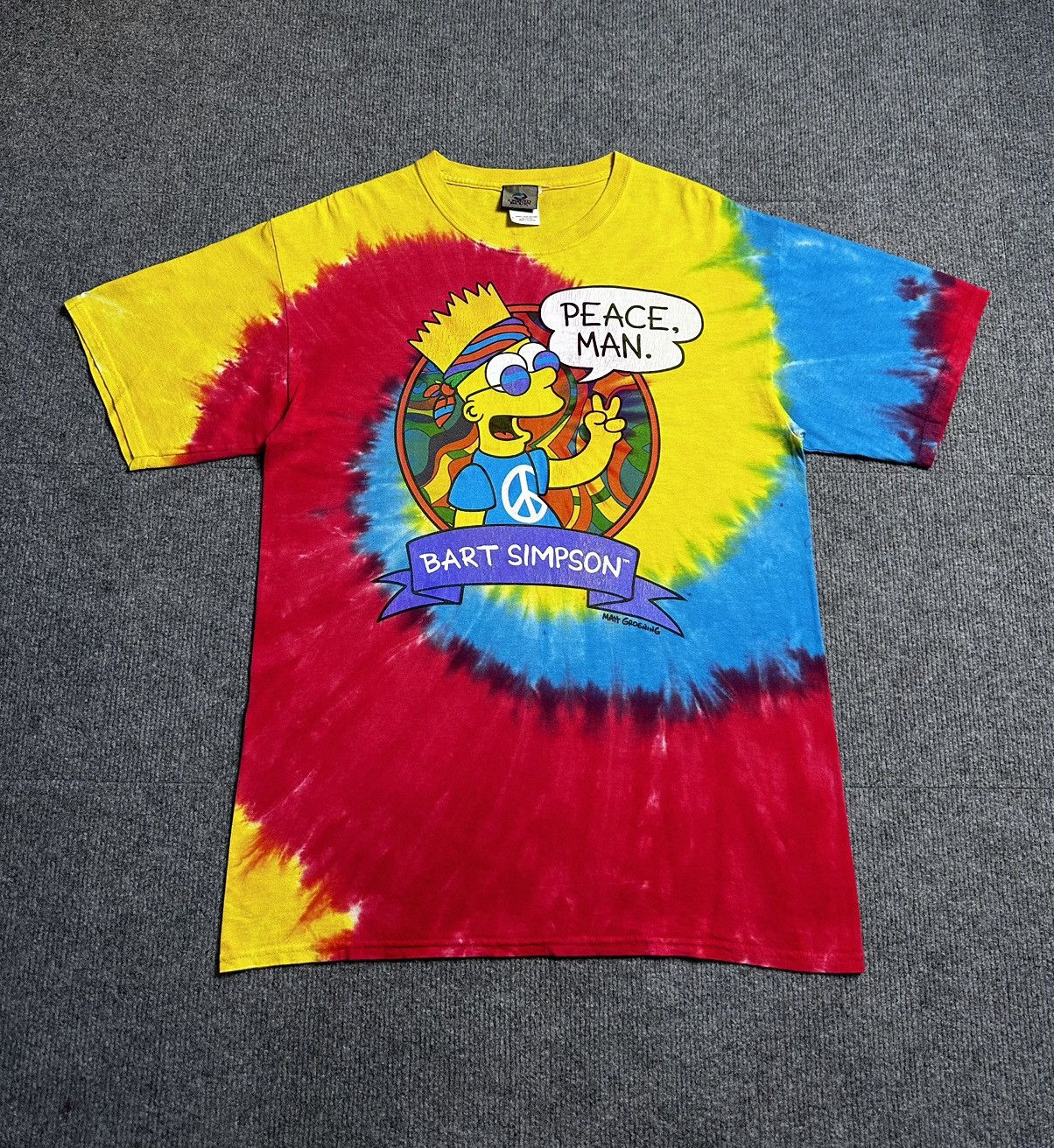 Vintage Vintage Early 2000s Liquid Blue The Simpsons Bart Peace Man ...