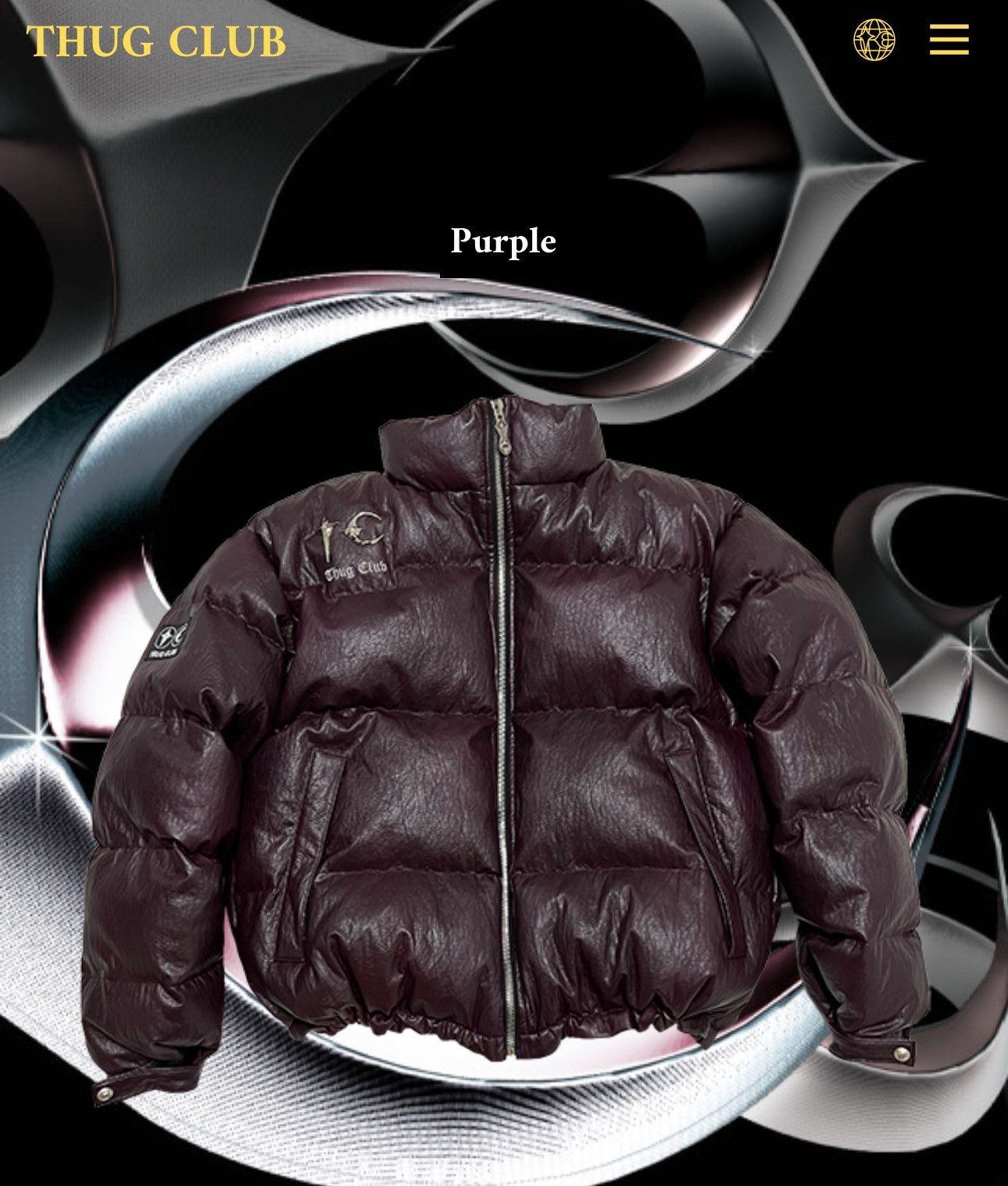 Thug Club Thug Club Leather Puffer | Grailed