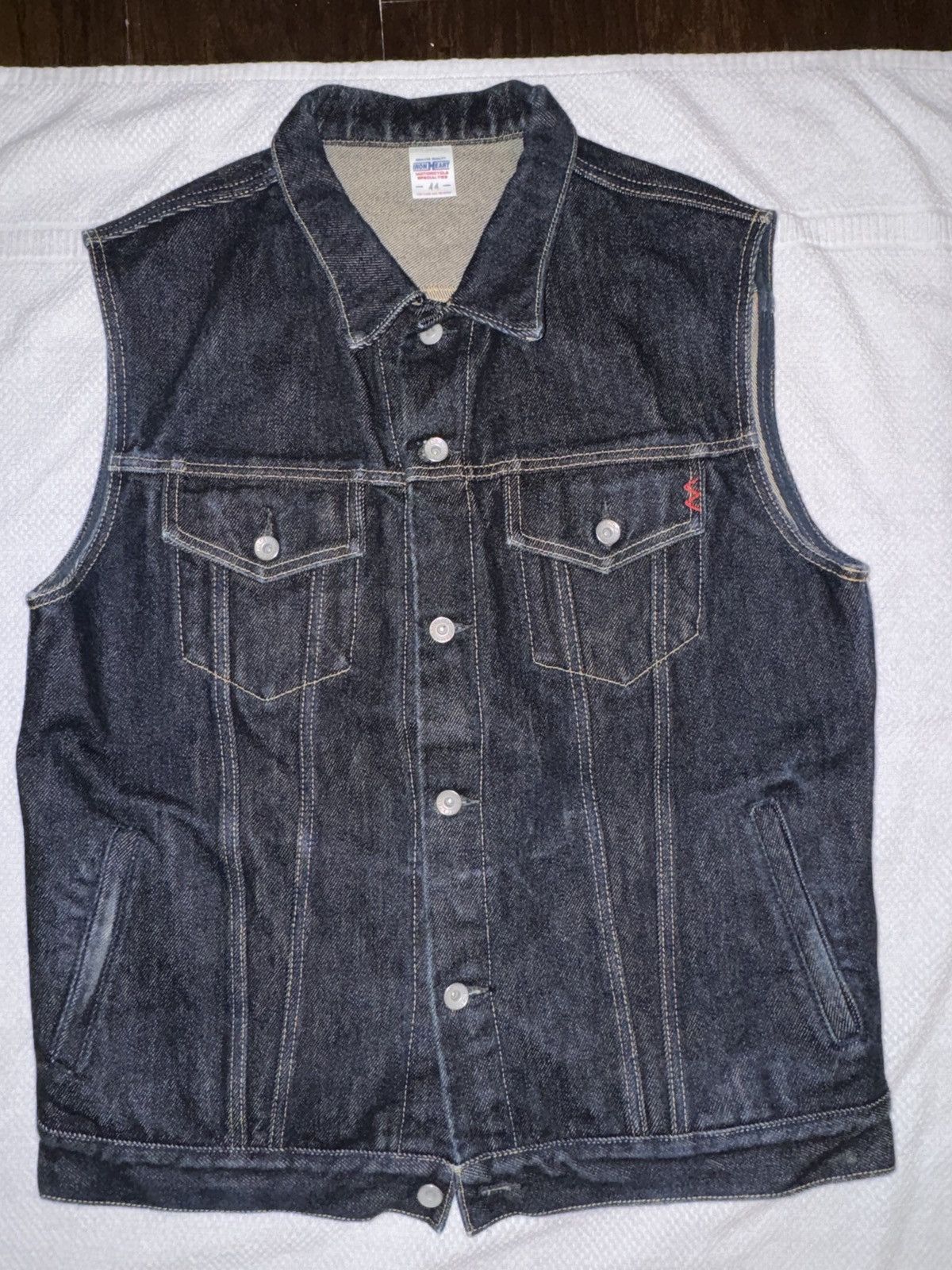 Iron Heart Iron Heart 21oz Selvedge Denim Modified Vest Type III Indigo ...