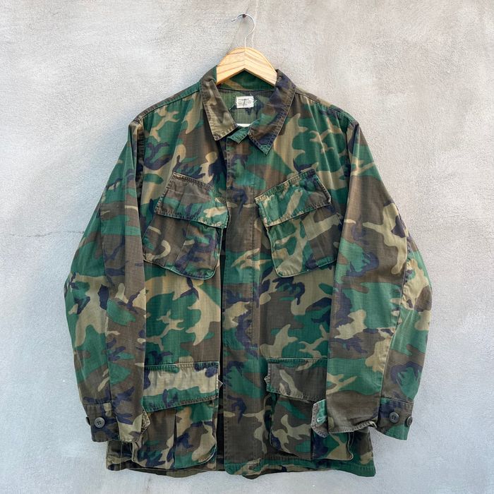 Vintage 70’s Military ERDL Camo Slant Pocket Jungle Jacket | Grailed
