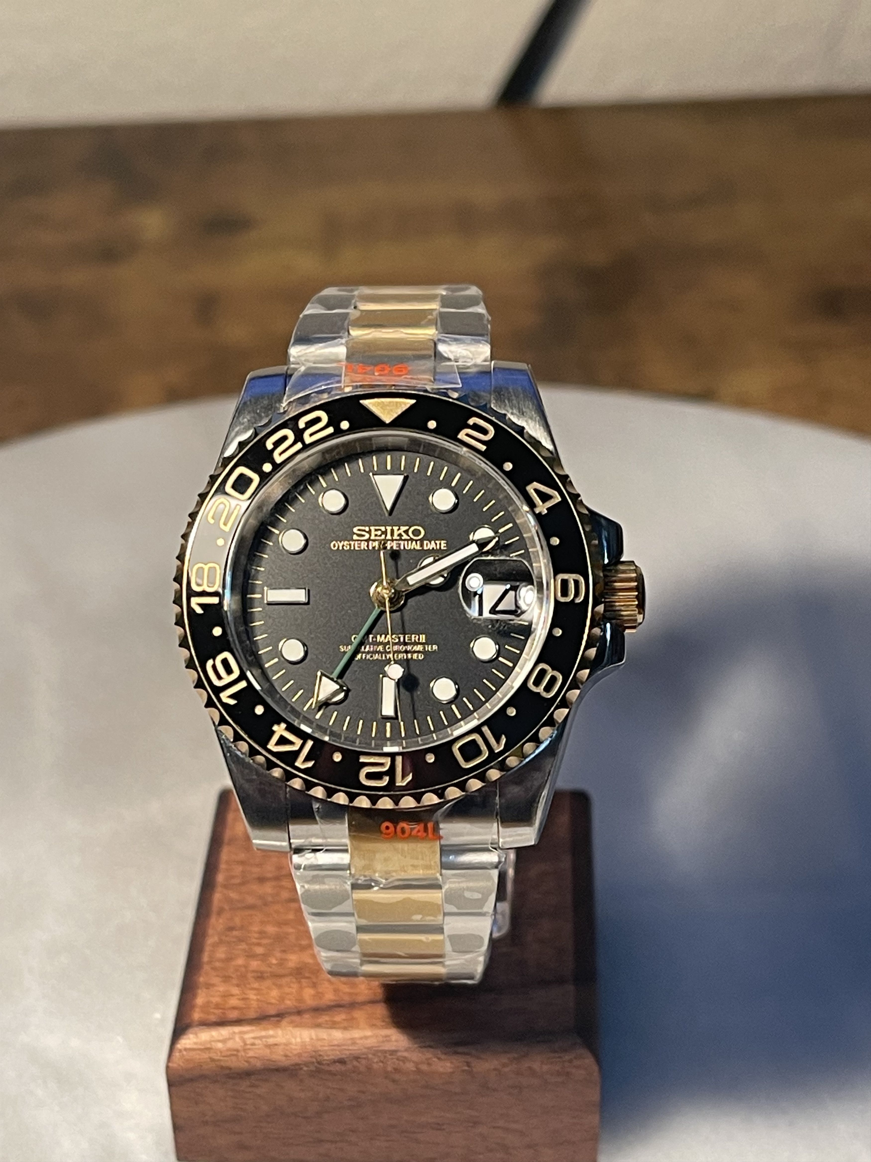 Custom SEIKO SUBMARINER GMT Mod Two Tone Steel Gold | Grailed